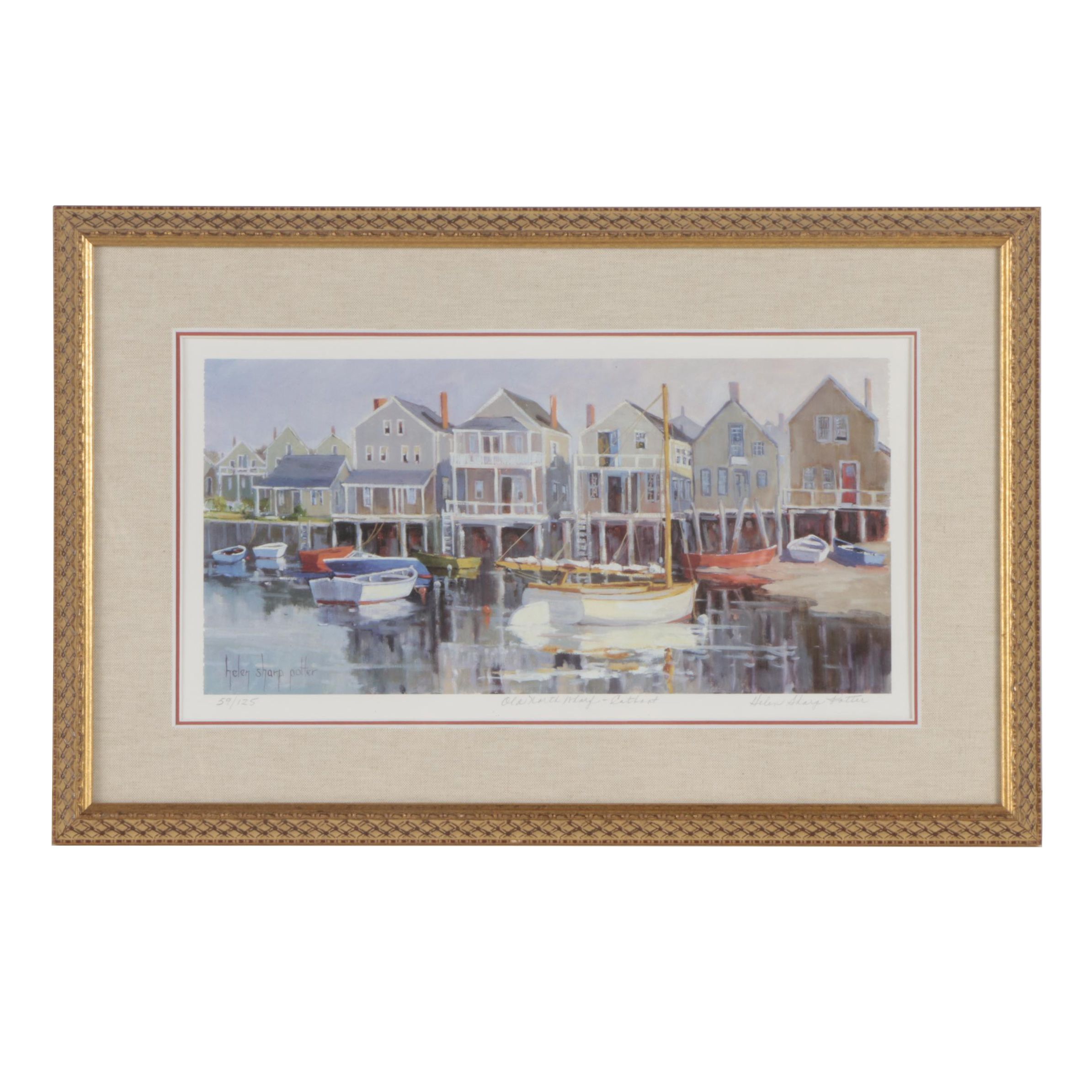 Helen Sharp Potter Offset Lithograph "Old North Wharf" | EBTH