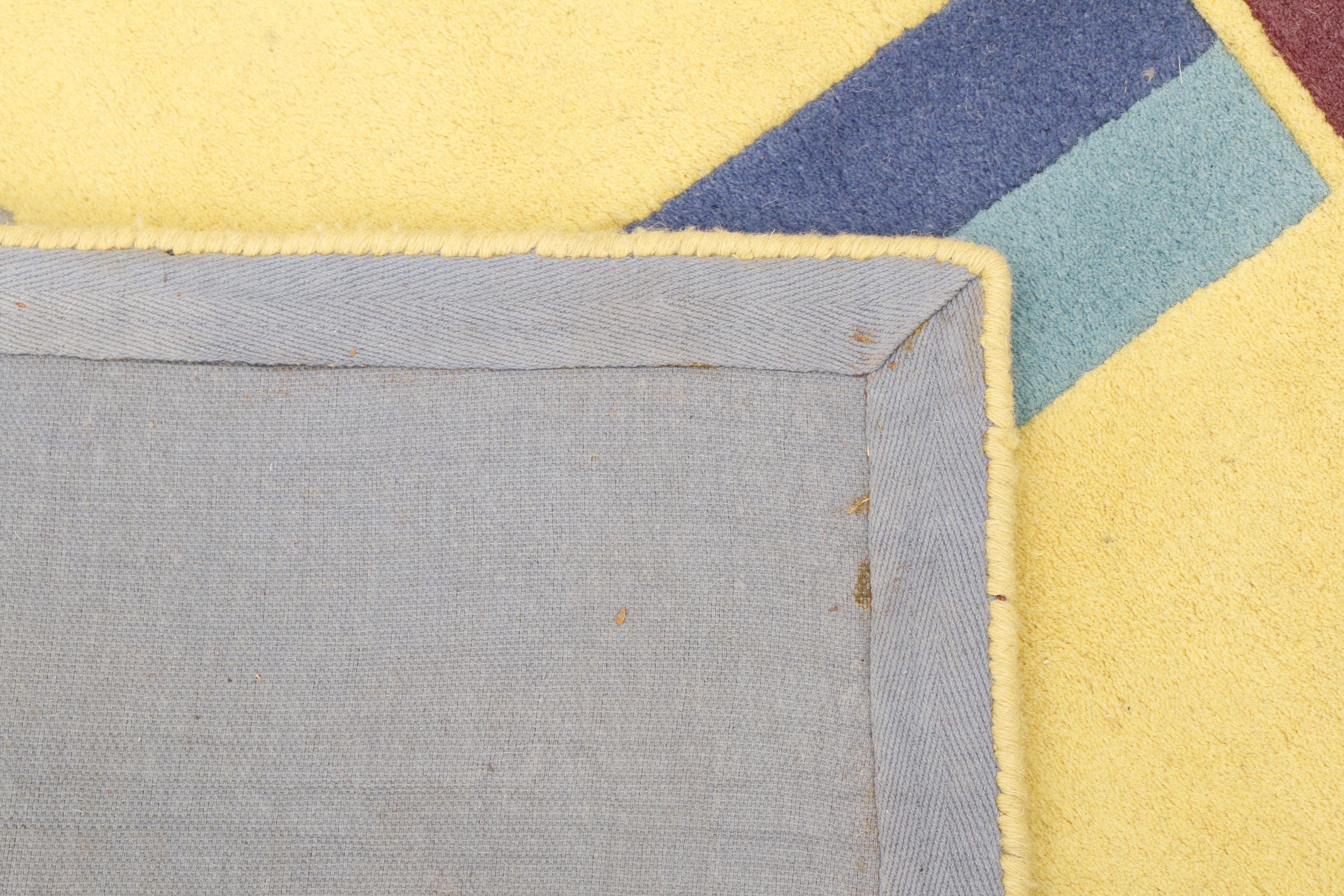 Hand-Tufted Mahdavis Collection Yellow Area Rug | EBTH