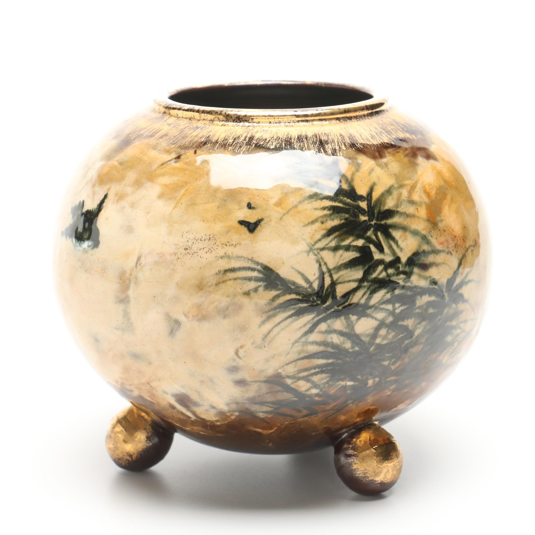 Rare Matt Morgan Art Pottery Vase Signed by N. J. Hirschfeld | EBTH