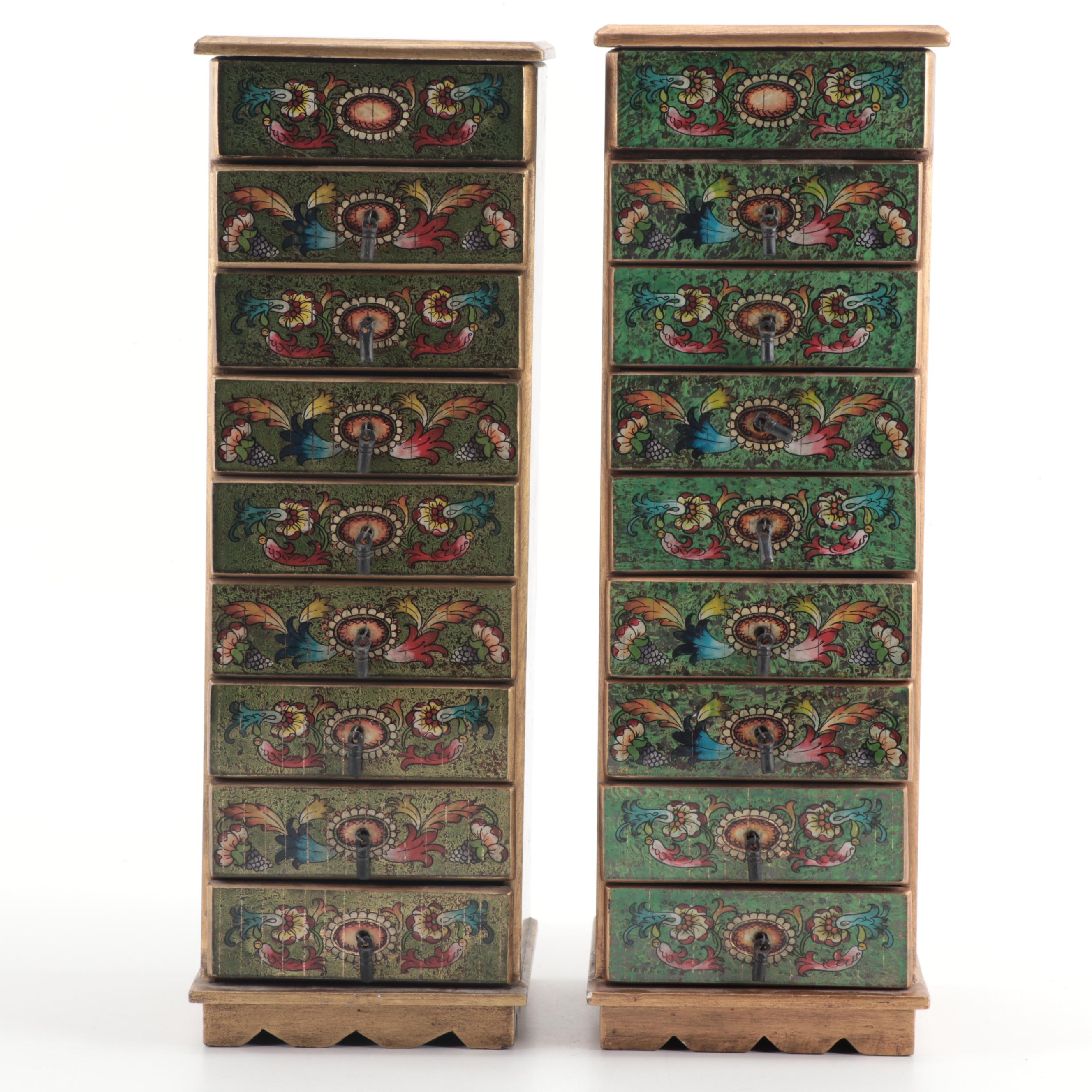 Robert M. Weiss Hand-Painted Peruvian Jewelry Boxes | EBTH