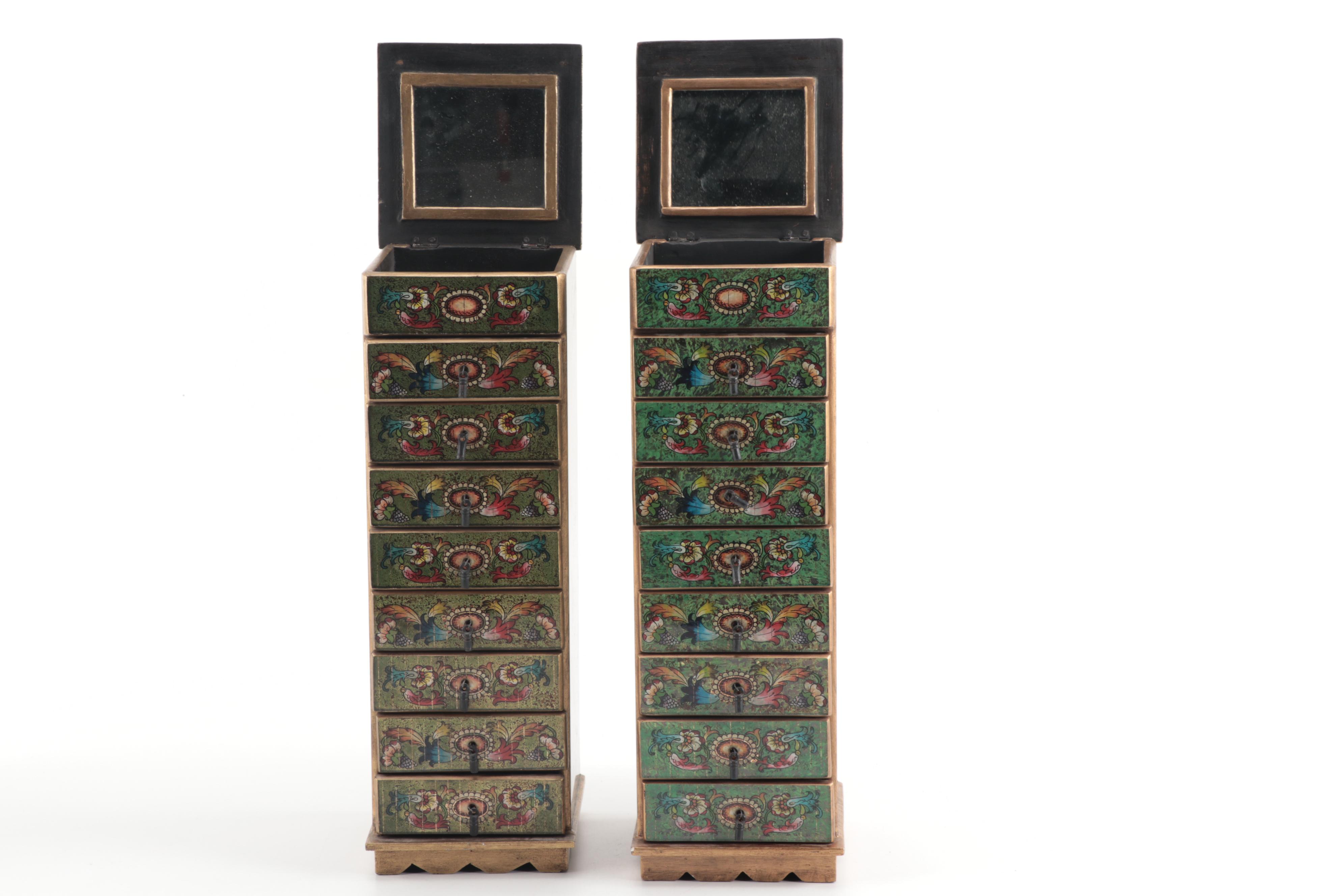 Robert M. Weiss Hand-Painted Peruvian Jewelry Boxes | EBTH