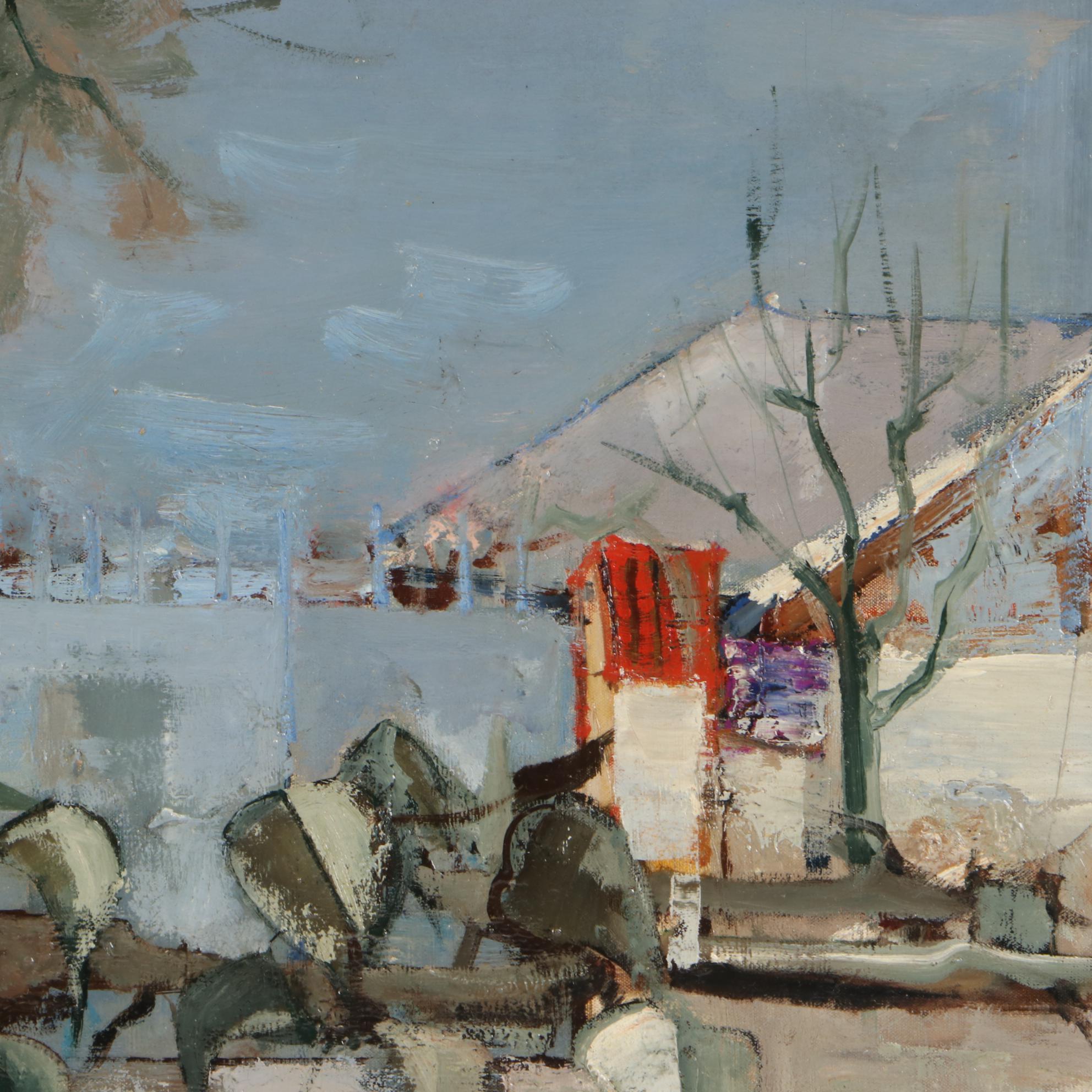 Michel Rodde Vintage Oil Painting on Canvas | EBTH