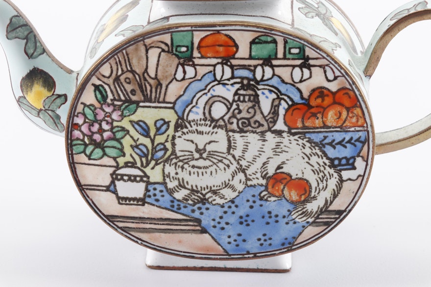 Kelvin Chen Miniature Enameled Teapot | EBTH Kelvin Chen Miniature Enameled Teapot | EBTH