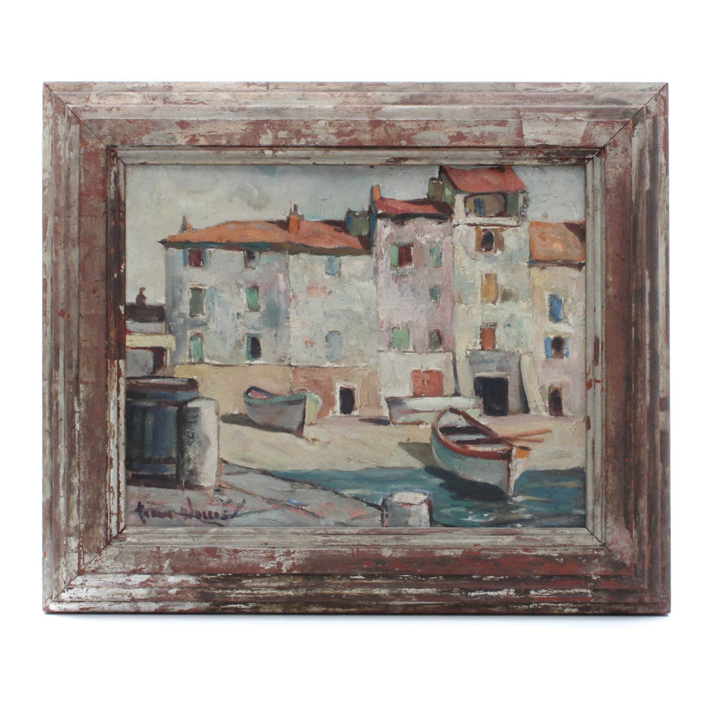 Frank Wallis 1922 Oil Painting on Paperboard | EBTH