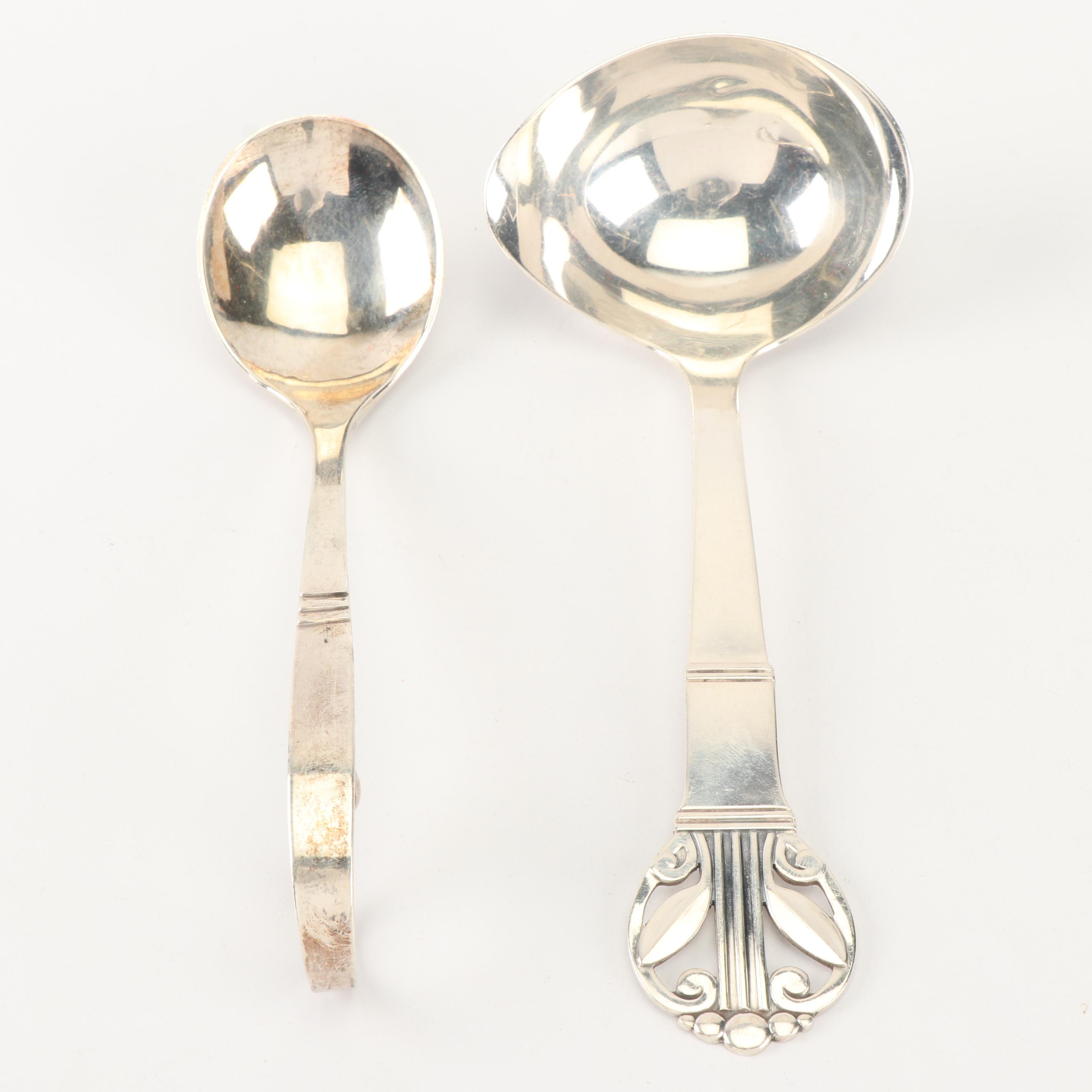 Two Swedish Sterling Silver Ladles, Marks of Randahl and Paul Bang | EBTH