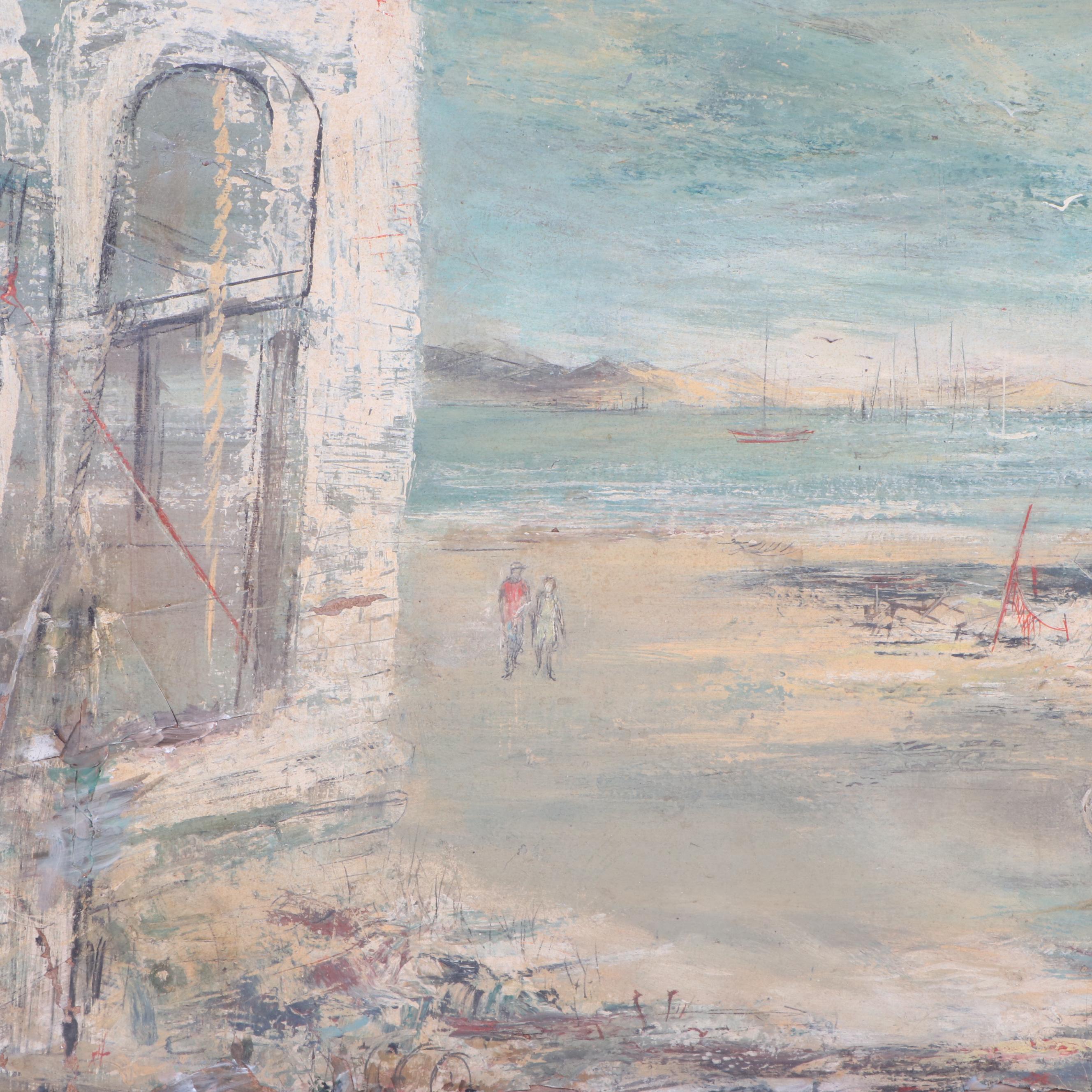 William Maynard Oil Painting of Beach Scene | EBTH