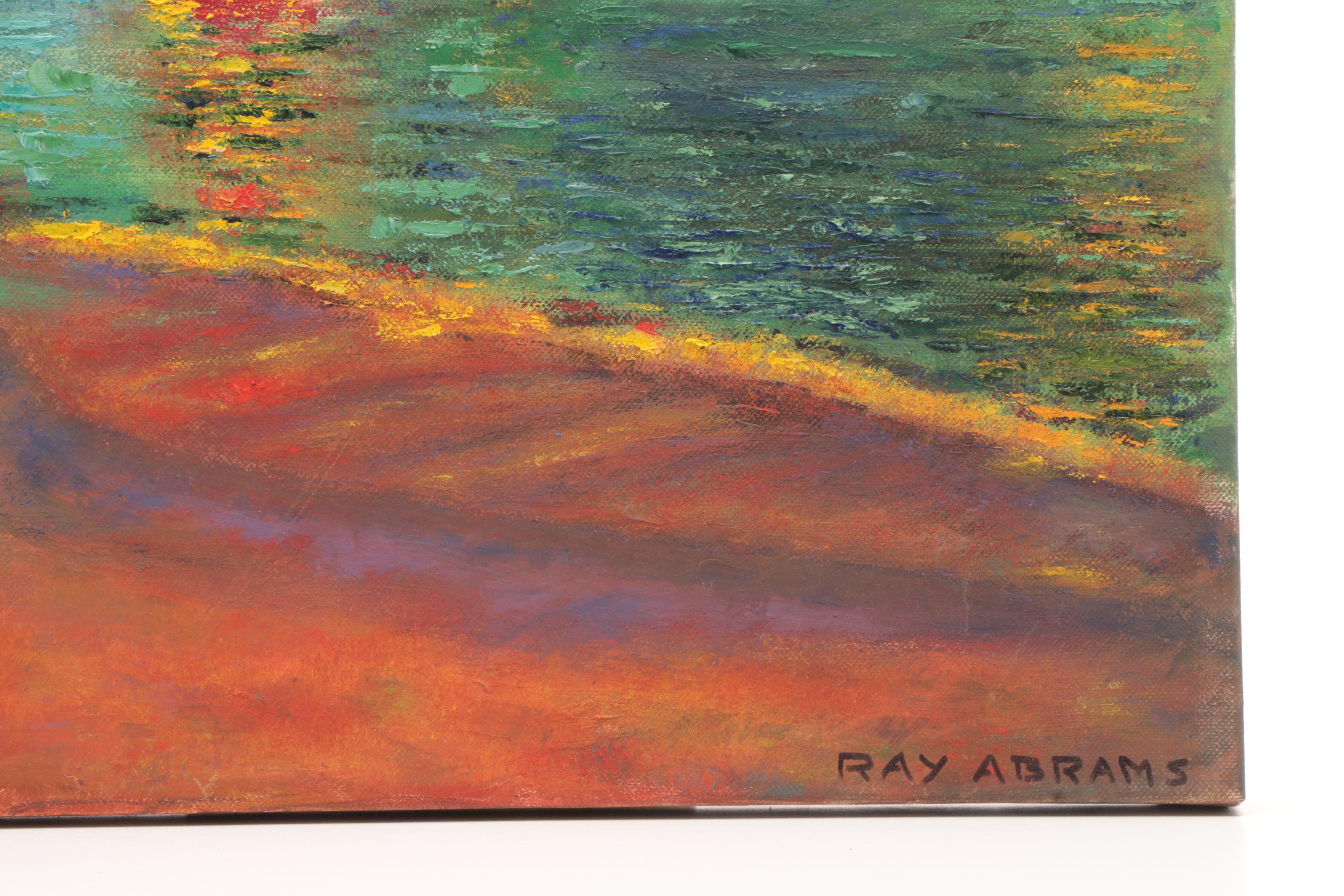 Ray Abrams Oil Painting of Ocean Sunset | EBTH