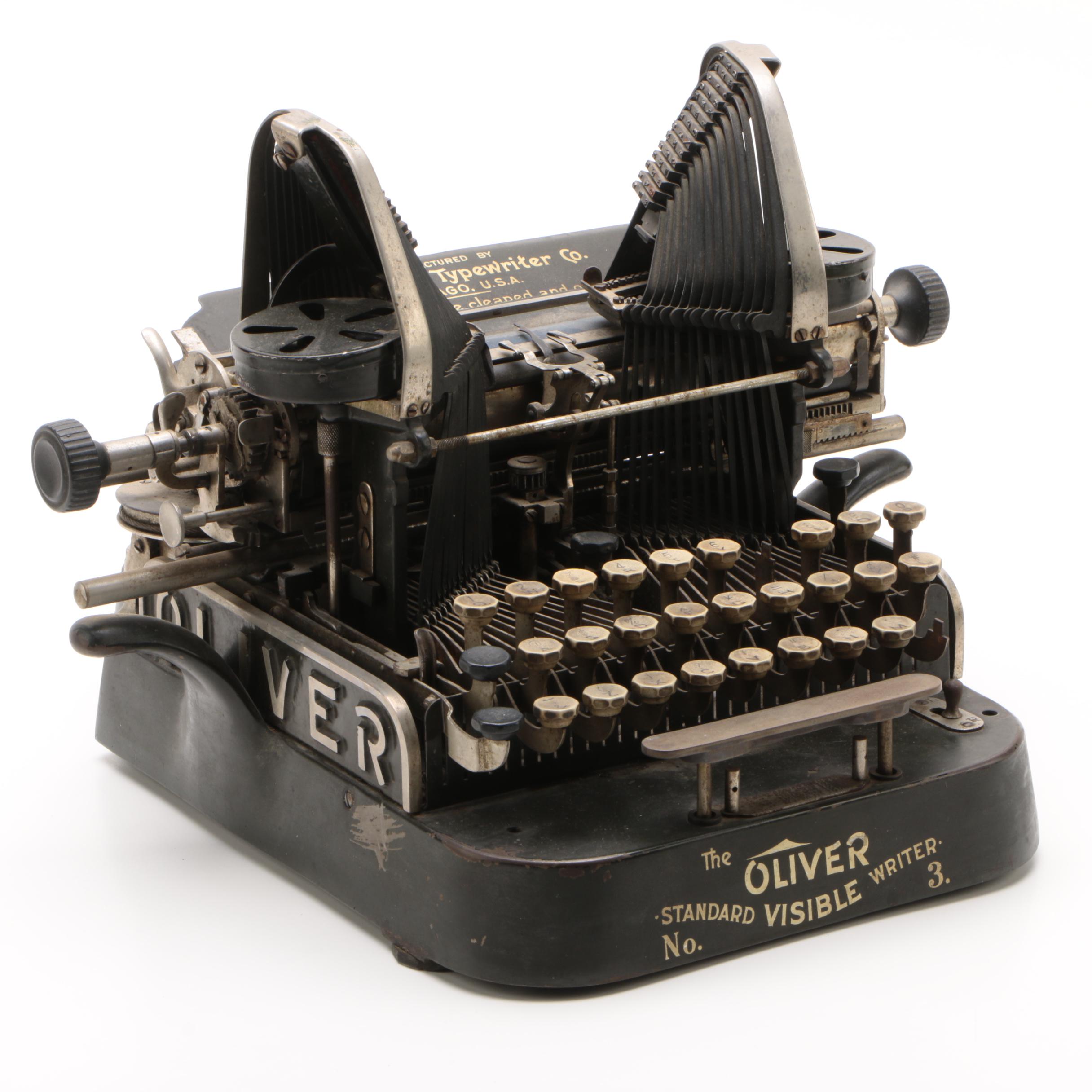 The Oliver No. 3 Standard Visible Typewriter, 1906 | EBTH