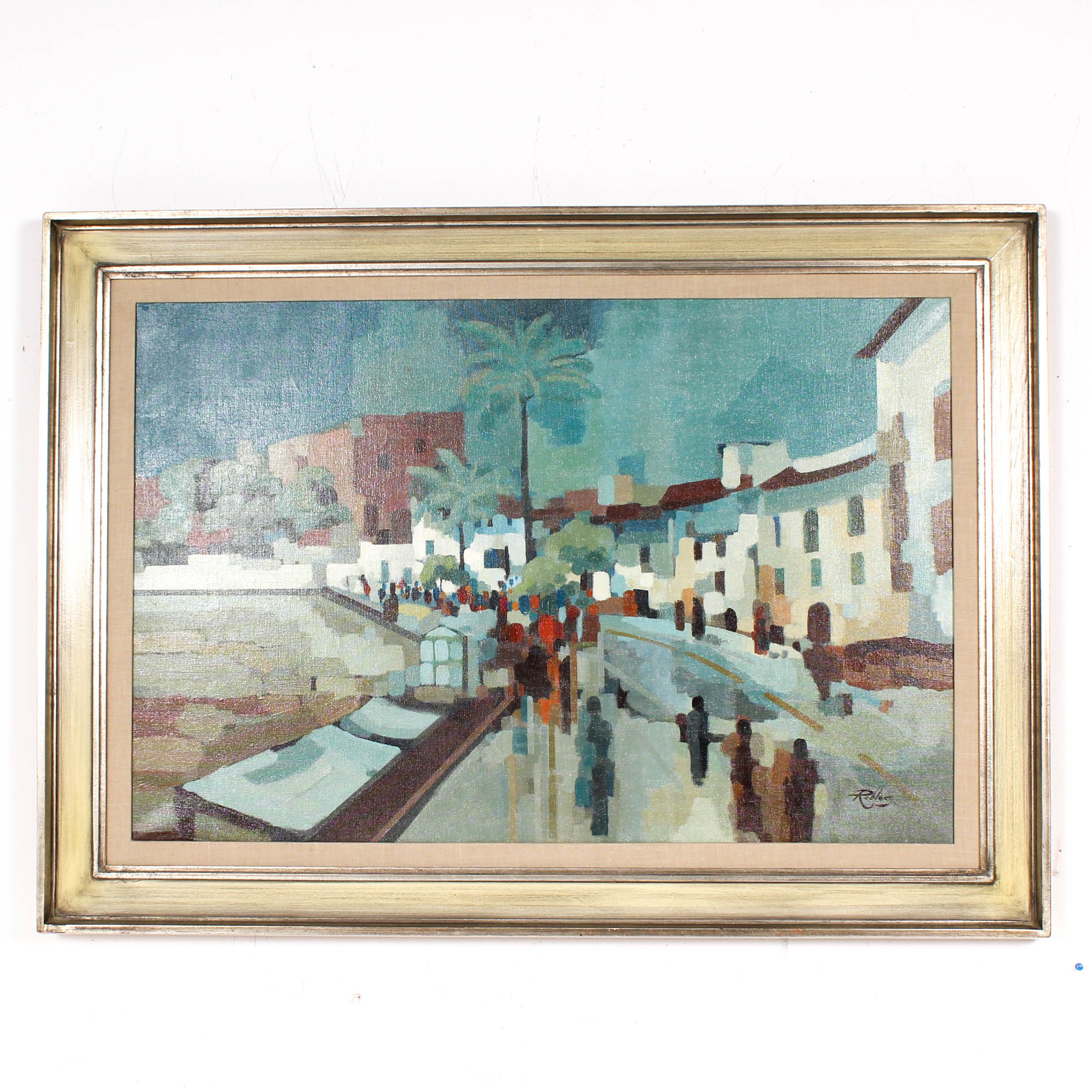Robles Oil Painting "Street Scene | EBTH