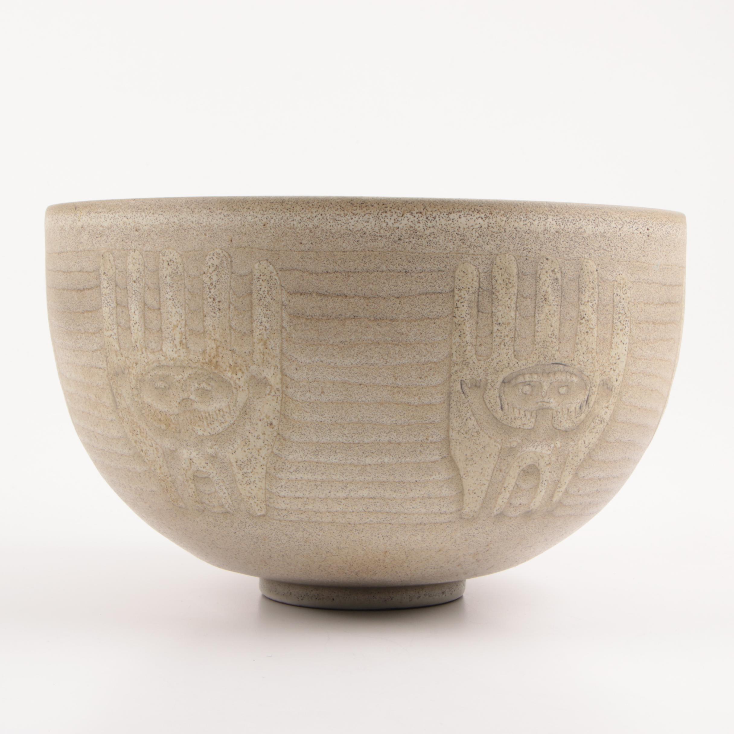 Mary and Edwin Scheier Glazed Earthenware Bowl, Mid 20th Century | EBTH