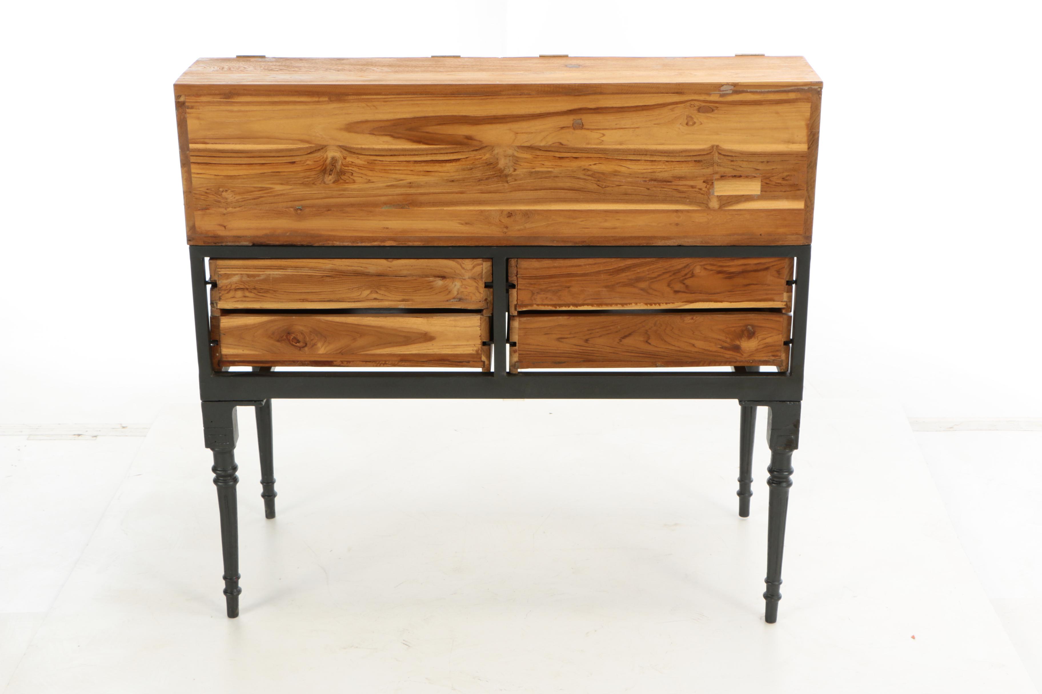 Industrial Style "Savile Row" Pine and Metal Shop Case, 21st Century | EBTH