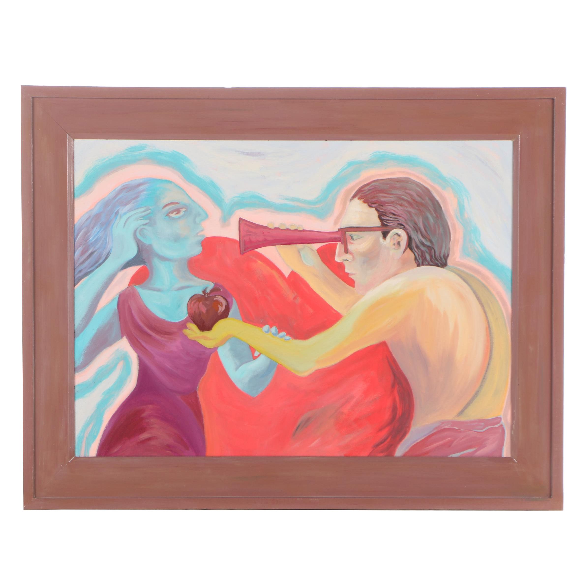 Merle Rosen Acrylic Painting | EBTH