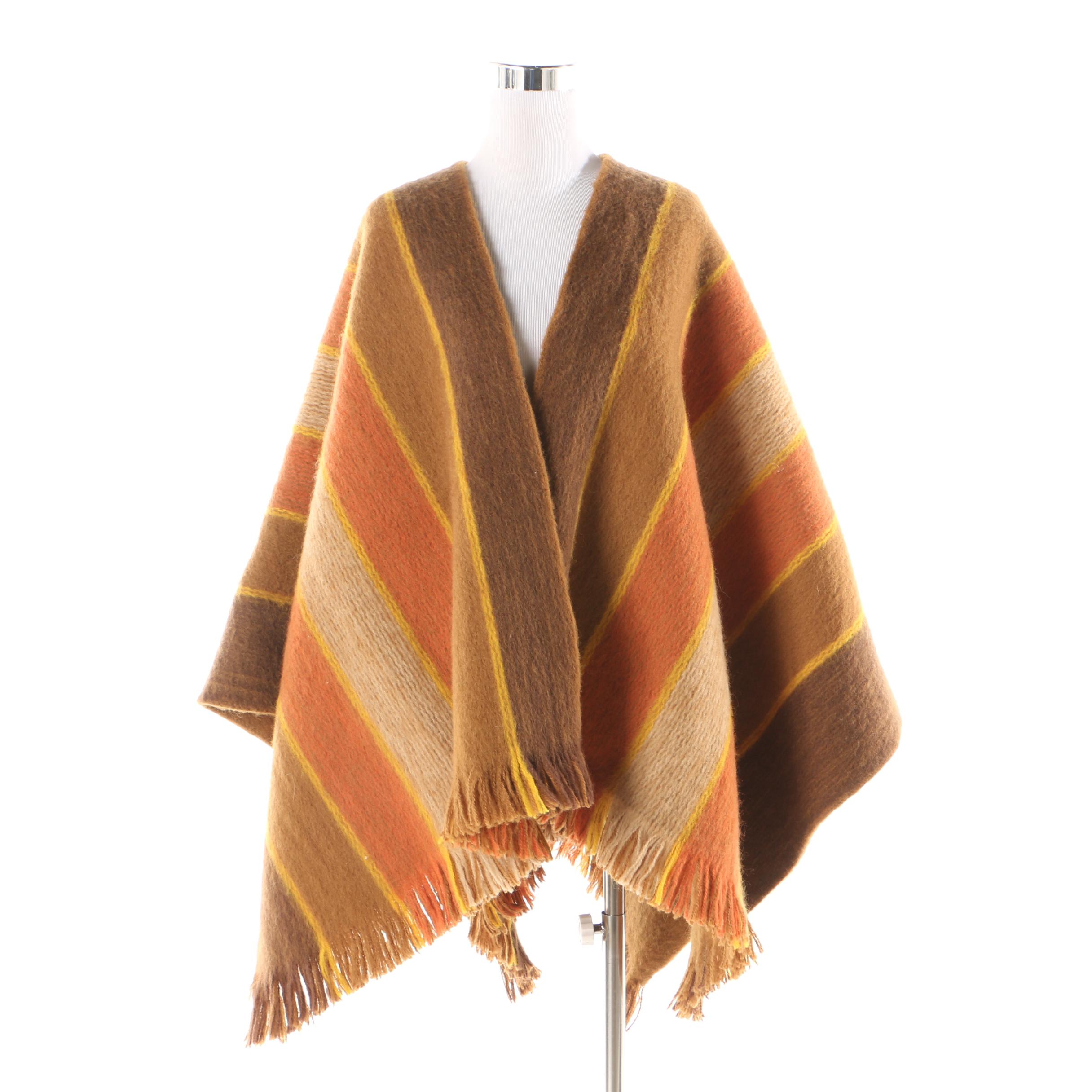Permanos Colombian Wool Reversible Ruana | EBTH