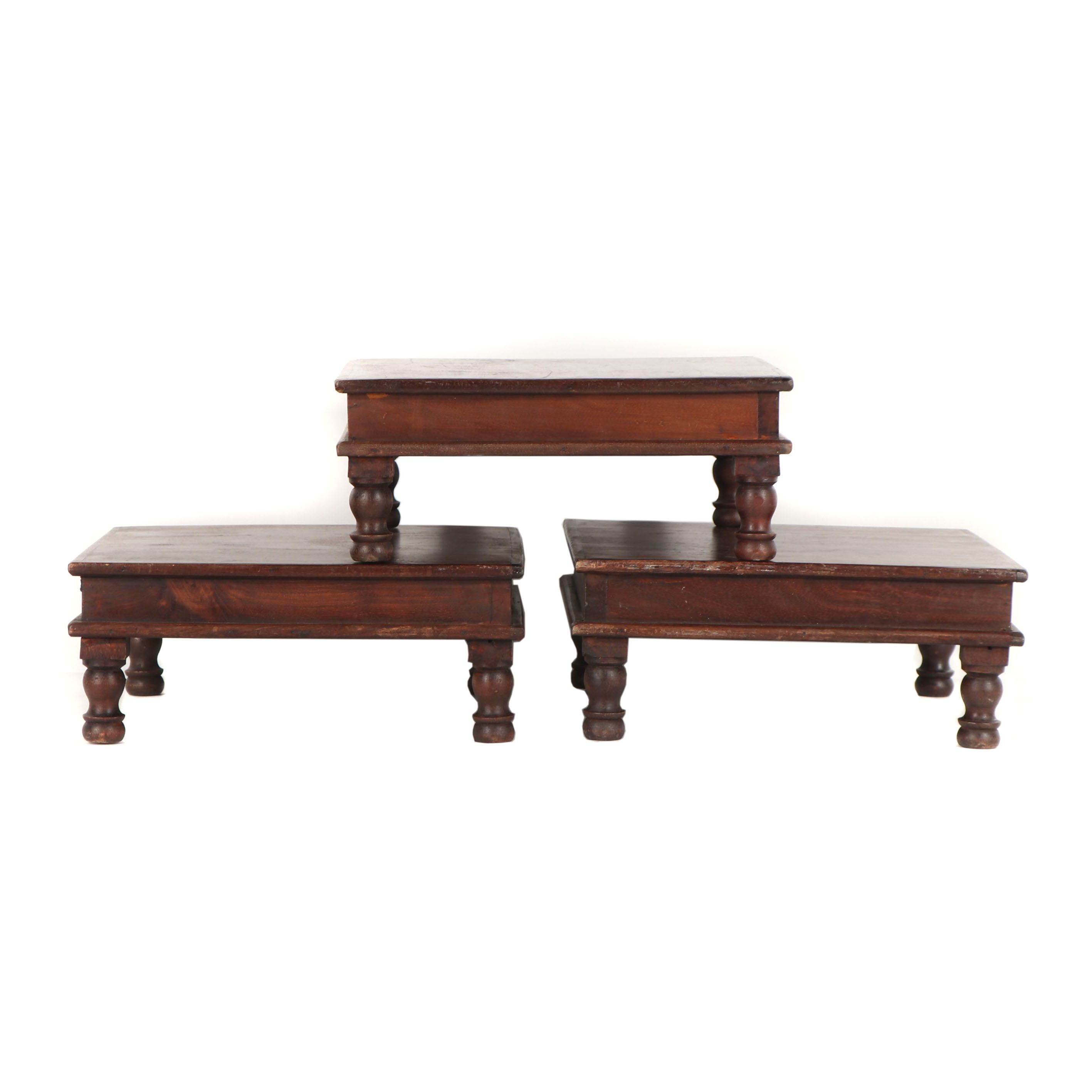 Wooden Bajot Tables by Nadeau, 21st Century | EBTH