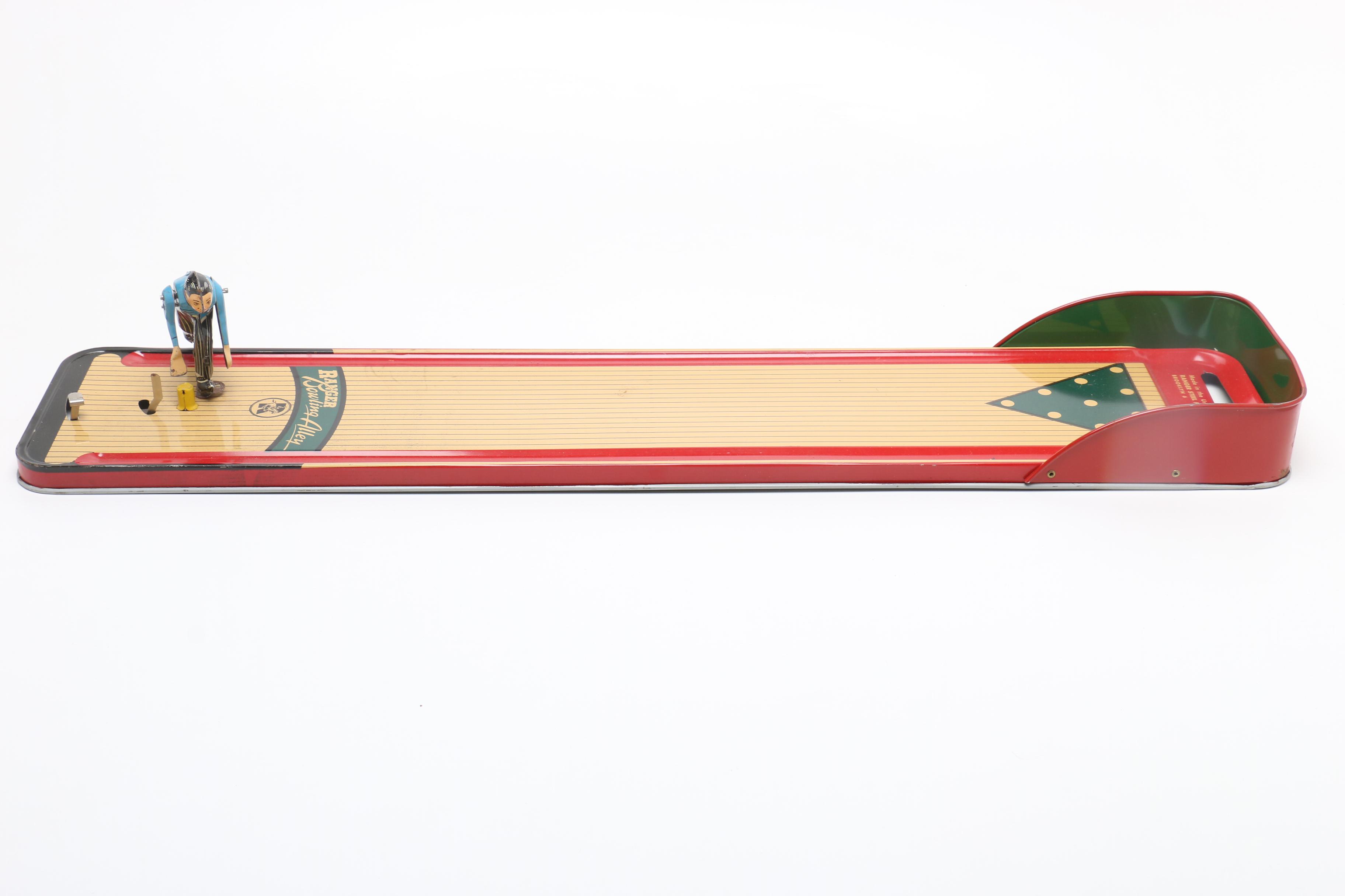 Vintage Ranger Tin Bowling Alley Table Top Game and Original Box ...