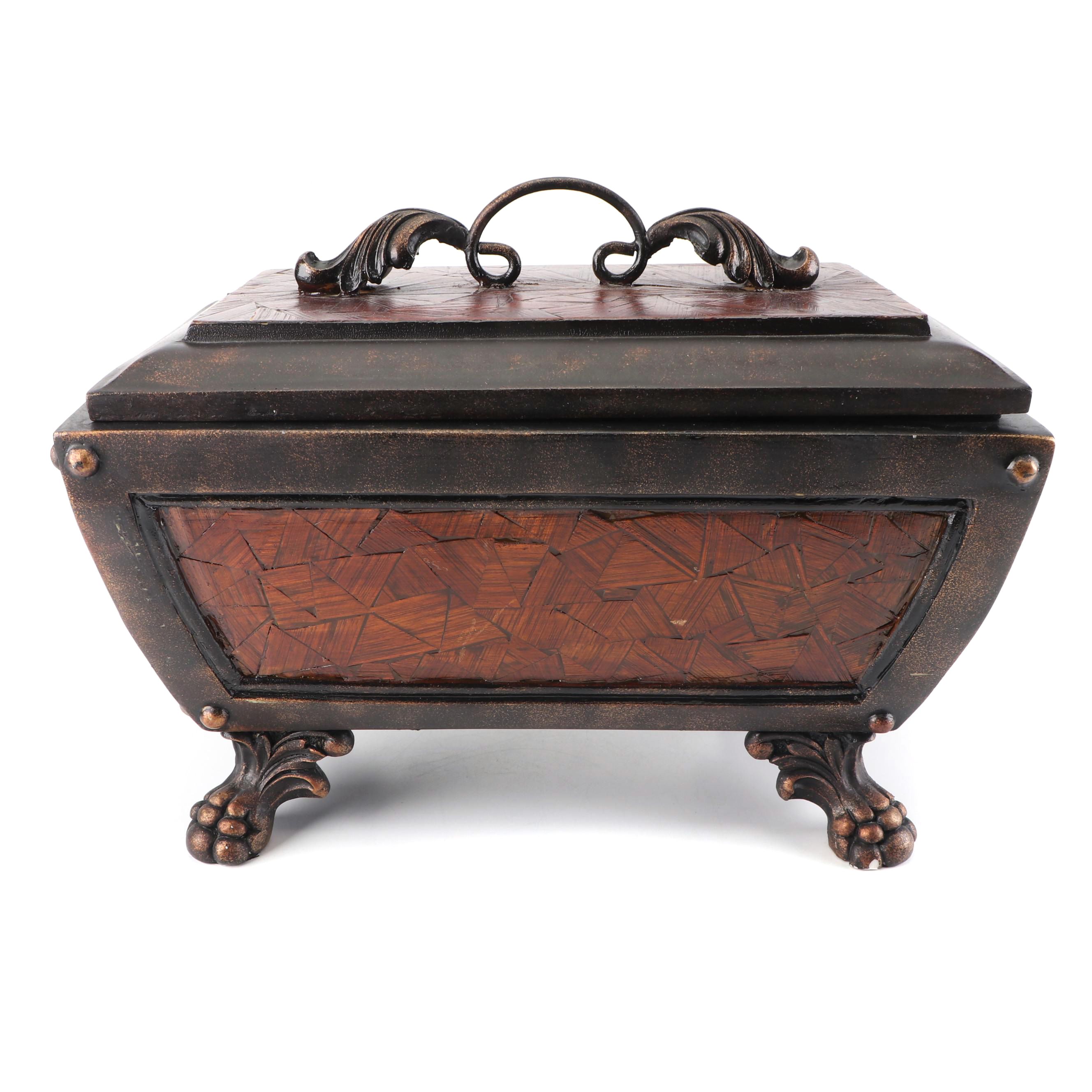 D'Hierro "Napoli" Footed Sarcophagus Style Box | EBTH