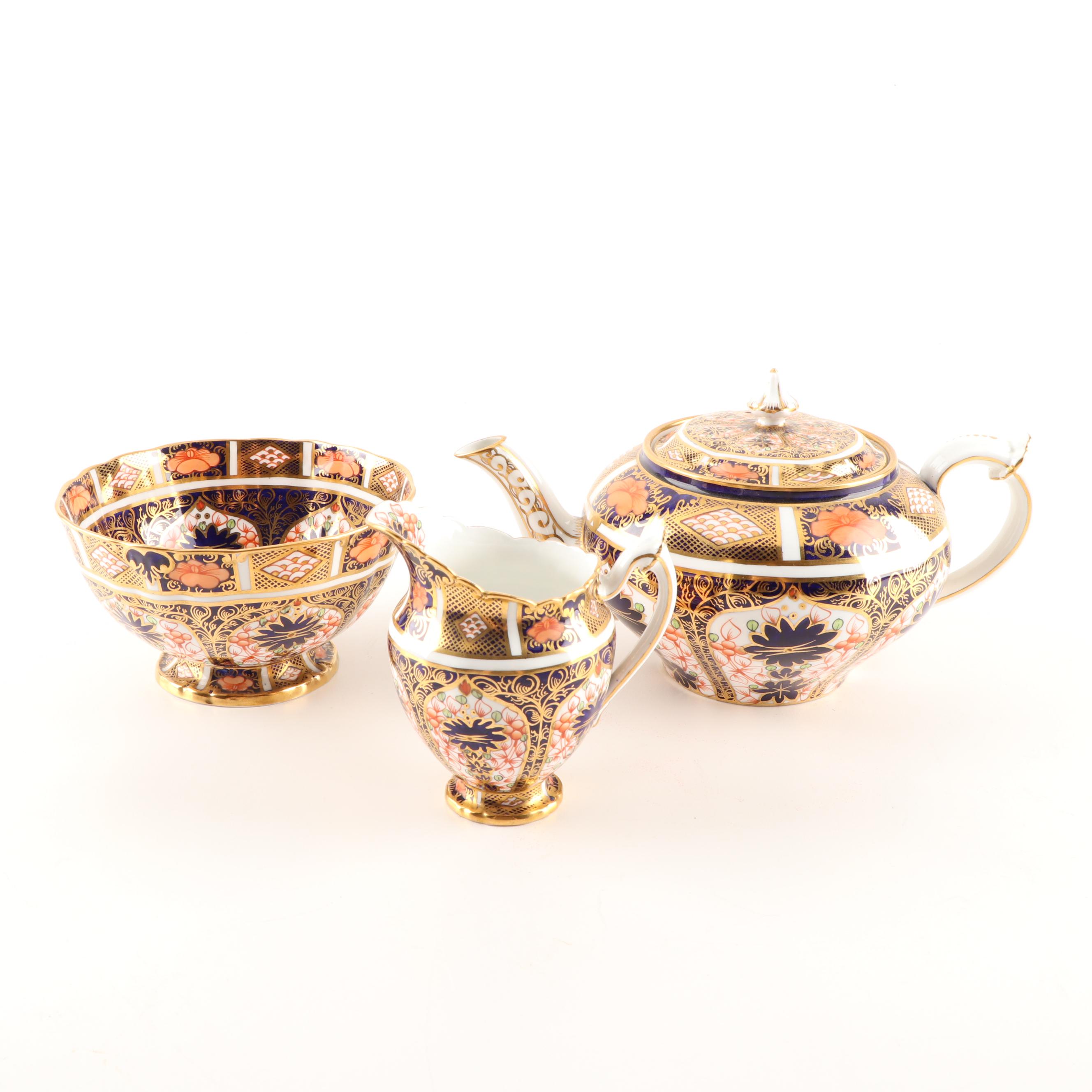 Royal Crown Derby "Old Imari" Teapot Waste Bowl and Pitcher ...