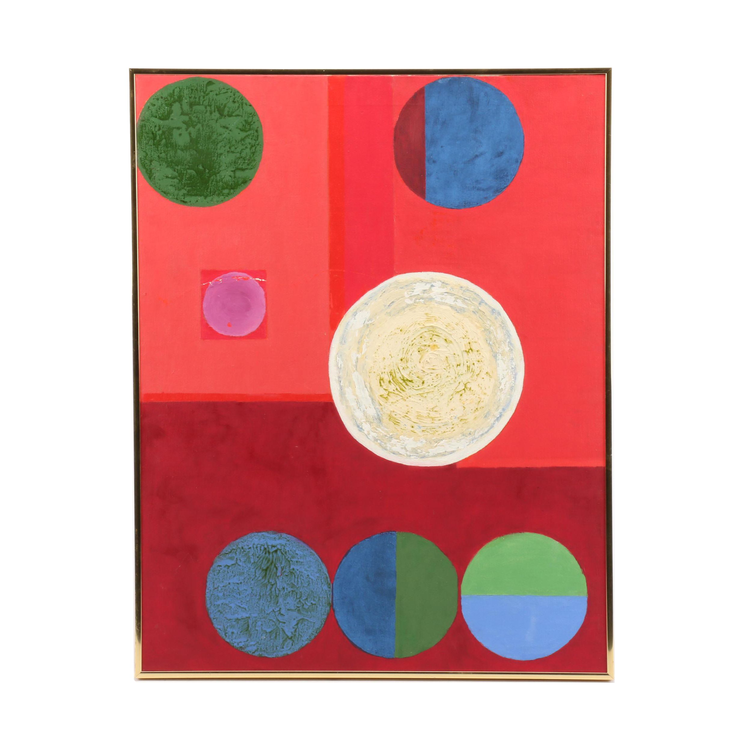 Helen Barnett Abstract Oil Painting "Outer Space" | EBTH