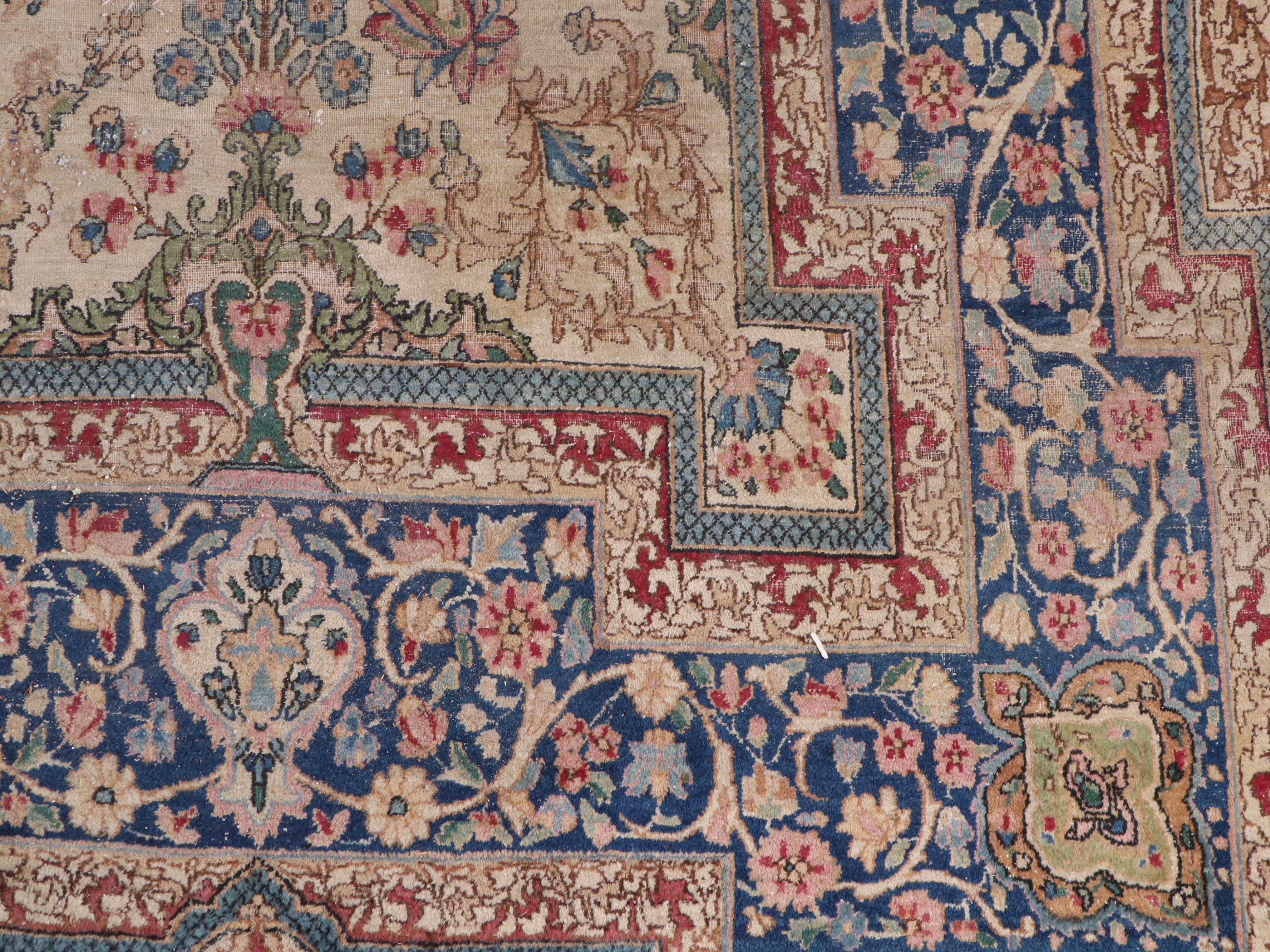 Hand-Knotted Persian Kerman Room Sized Rug | EBTH