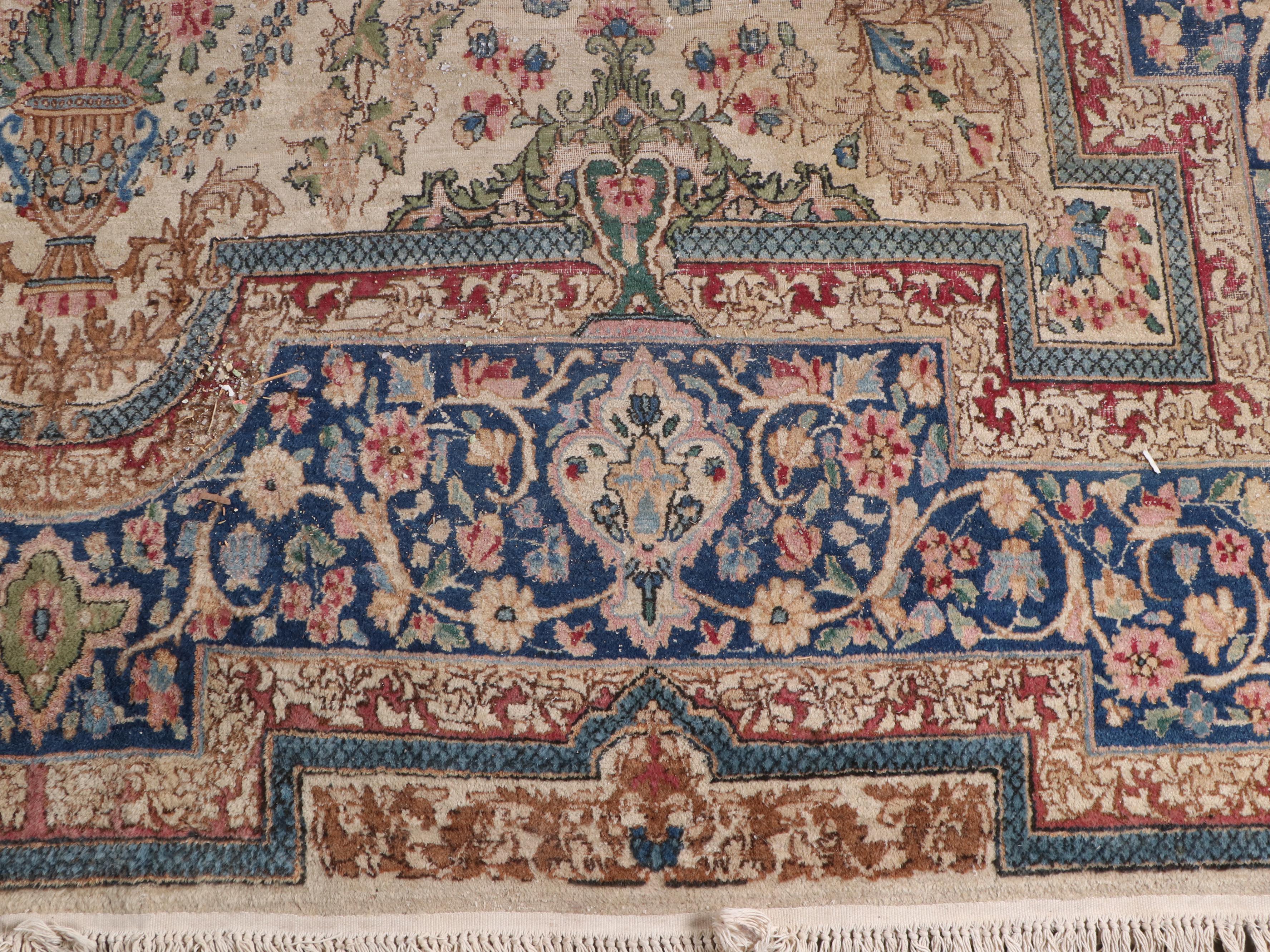 Hand-Knotted Persian Kerman Room Sized Rug | EBTH