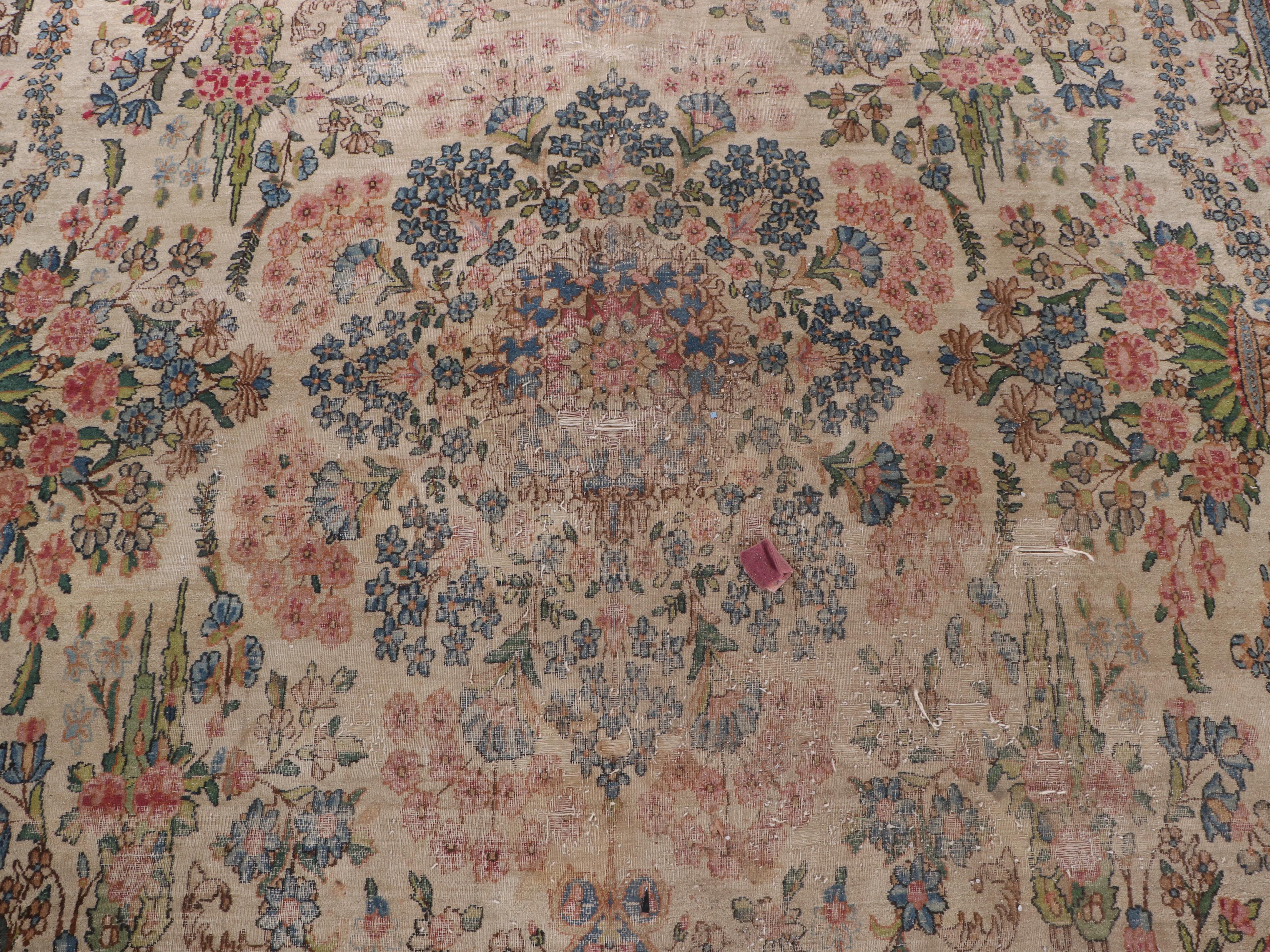 Hand-Knotted Persian Kerman Room Sized Rug | EBTH