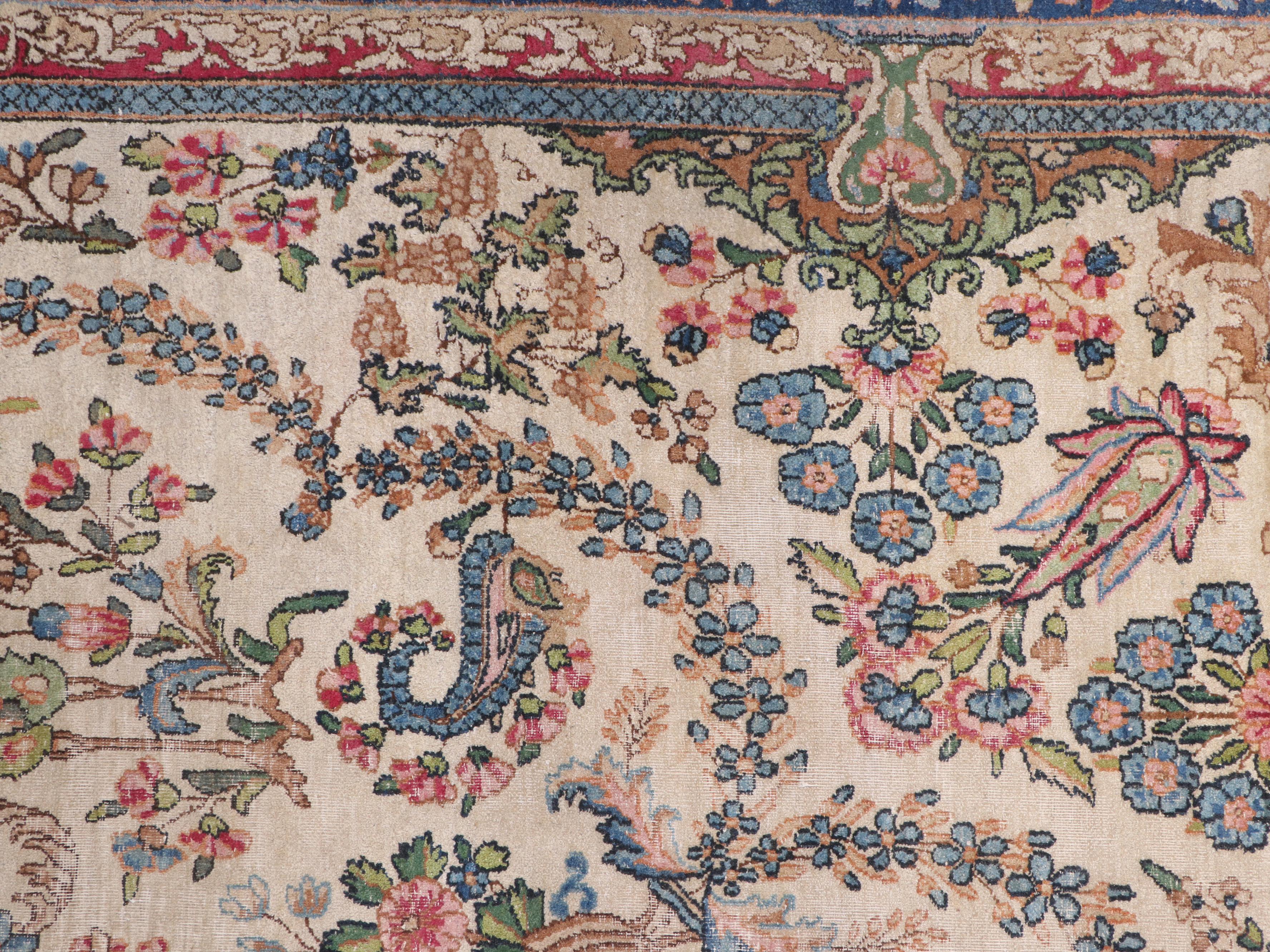 Hand-Knotted Persian Kerman Room Sized Rug | EBTH