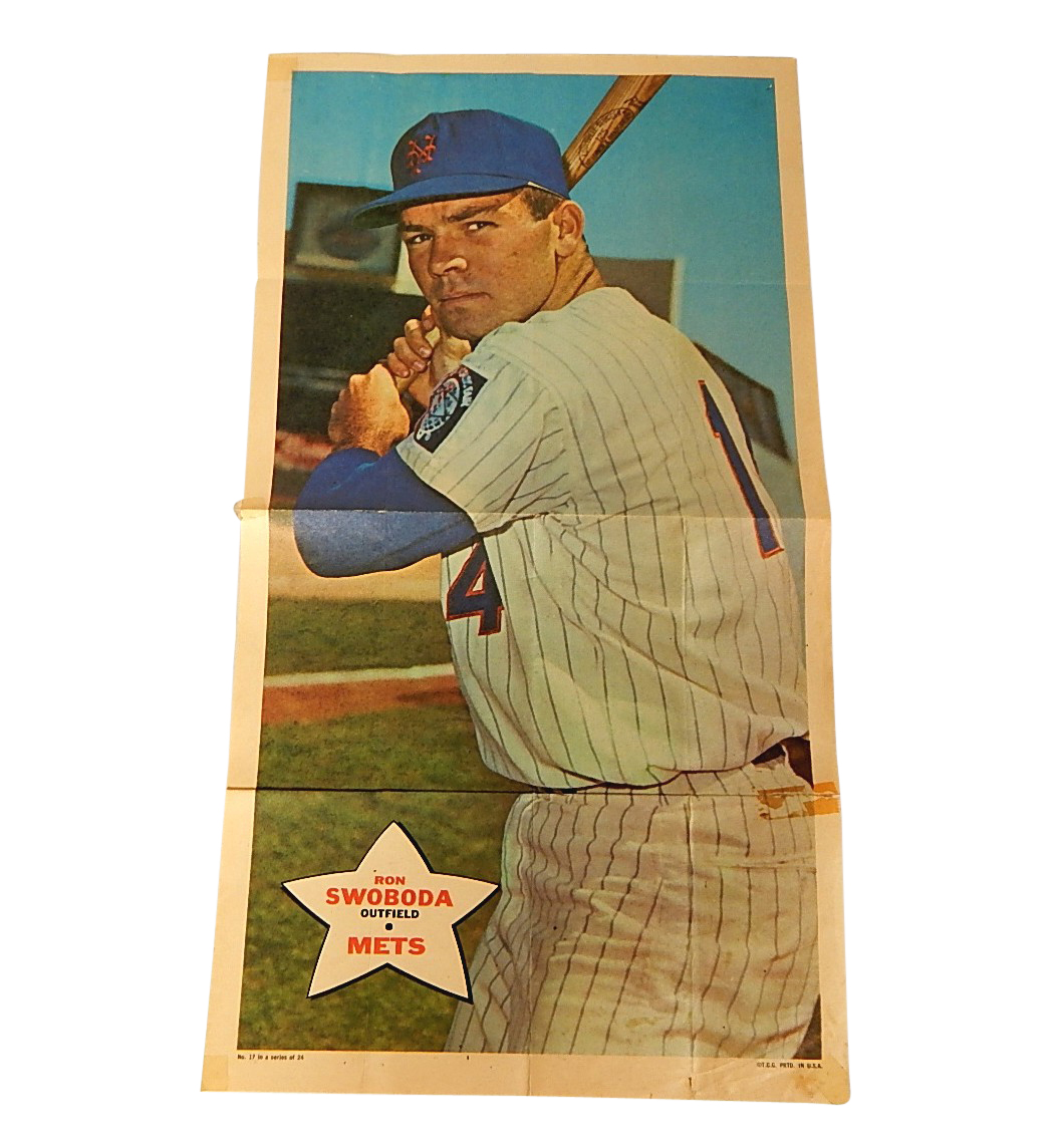 1968 Topps New York Mets Ron Swoboda Large Poster Insert | EBTH