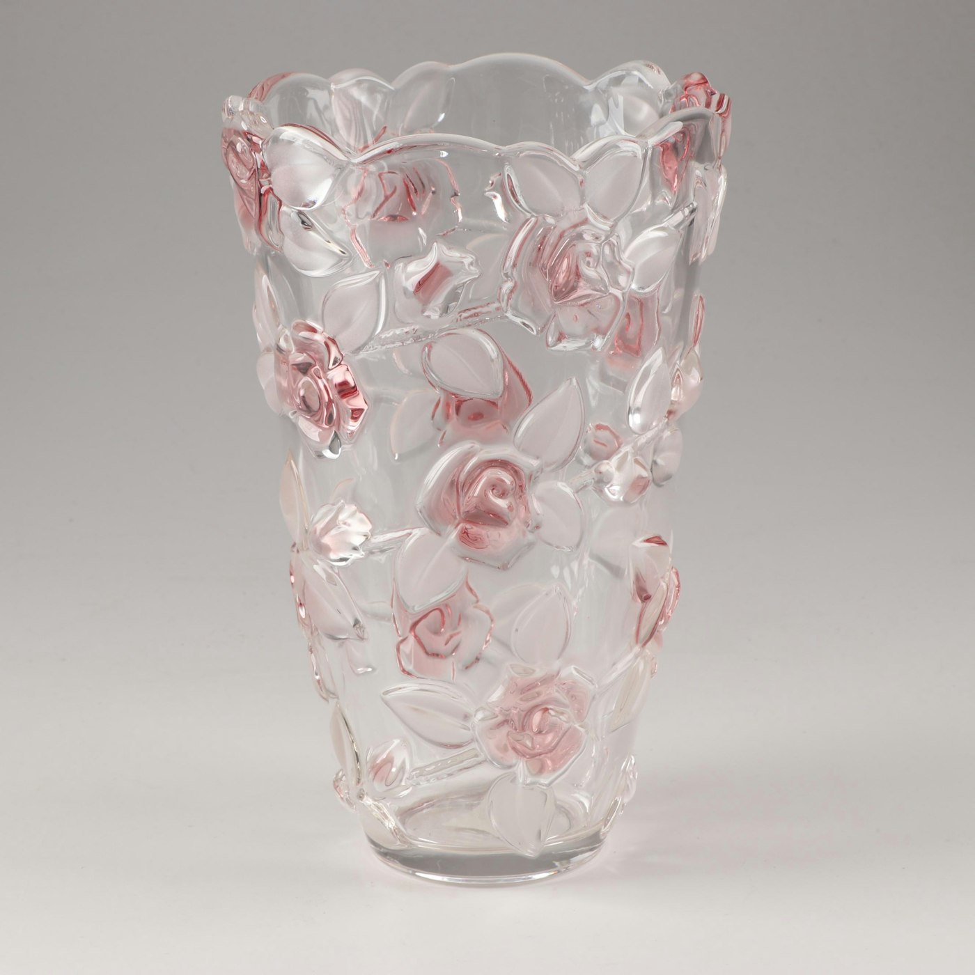 Bella Rosa Pink Frost Vase by Mikasa | EBTH Bella Rosa Pink Frost Vase by Mikasa | EBTH