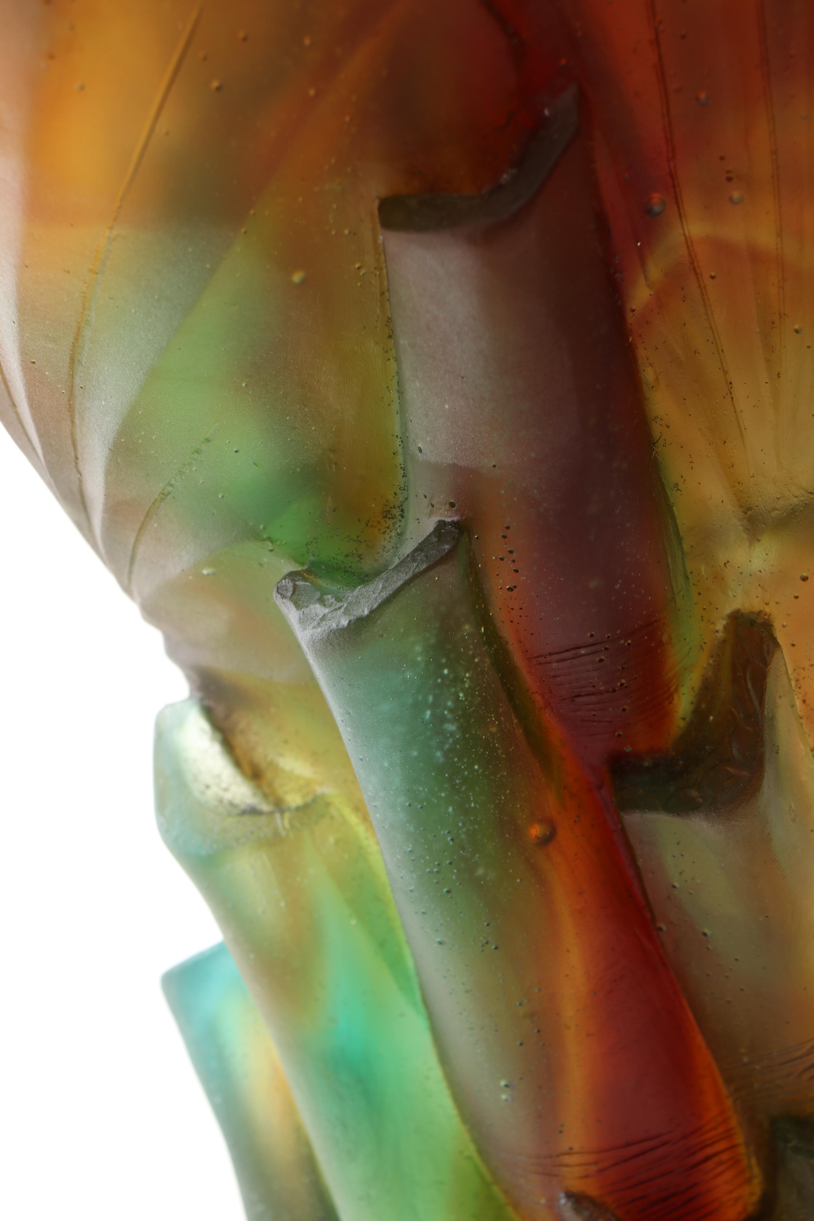 Emilio Robba Daum Pâte-de-Verre Palmier Art Glass Vase | EBTH