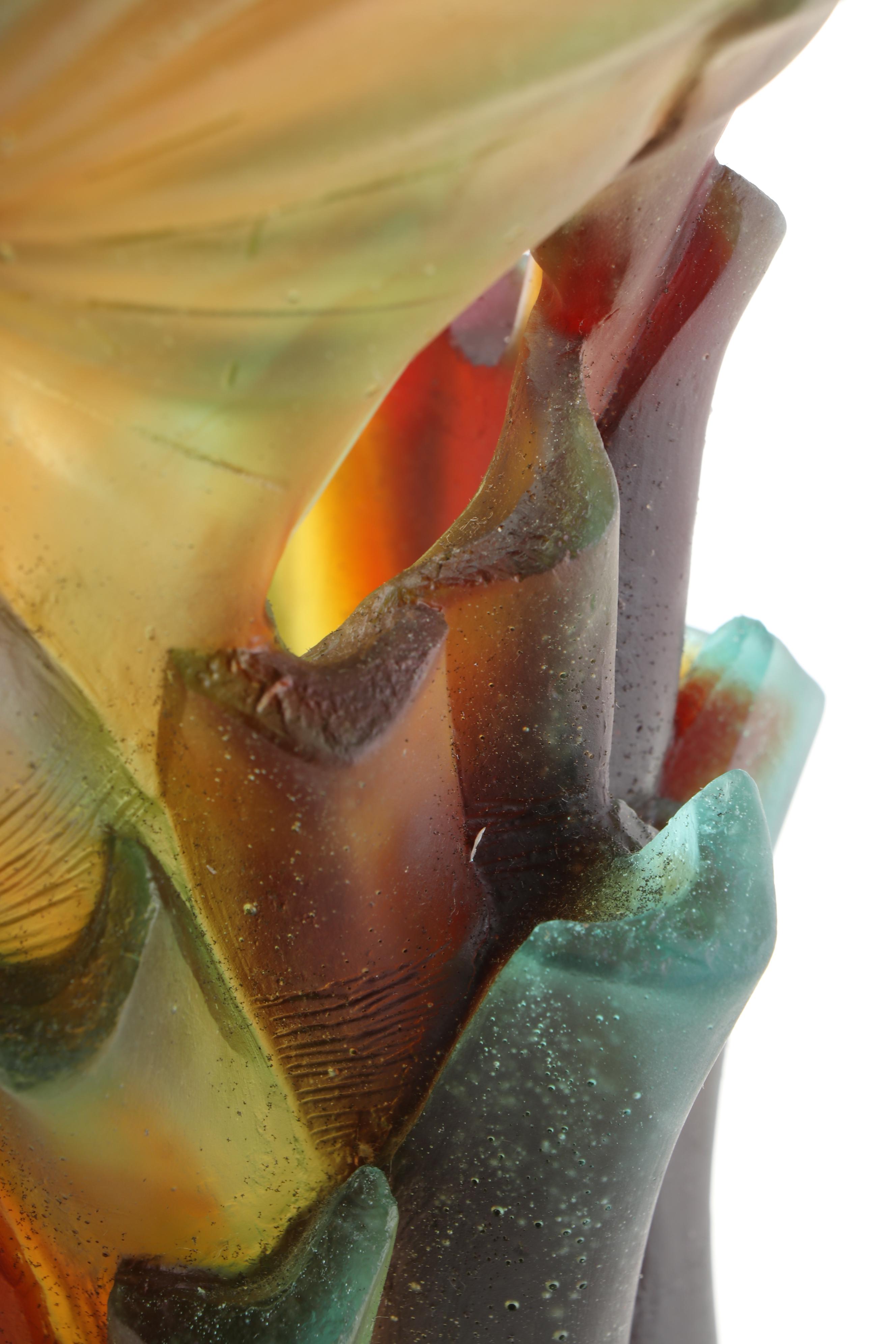 Emilio Robba Daum Pâte-de-Verre Palmier Art Glass Vase | EBTH