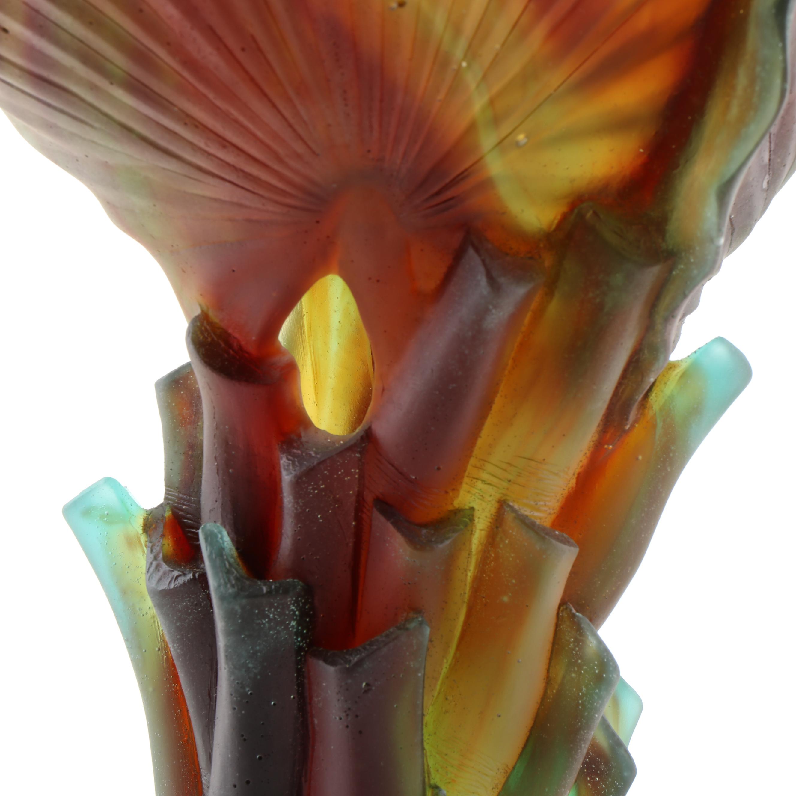 Emilio Robba Daum Pâte-de-Verre Palmier Art Glass Vase | EBTH