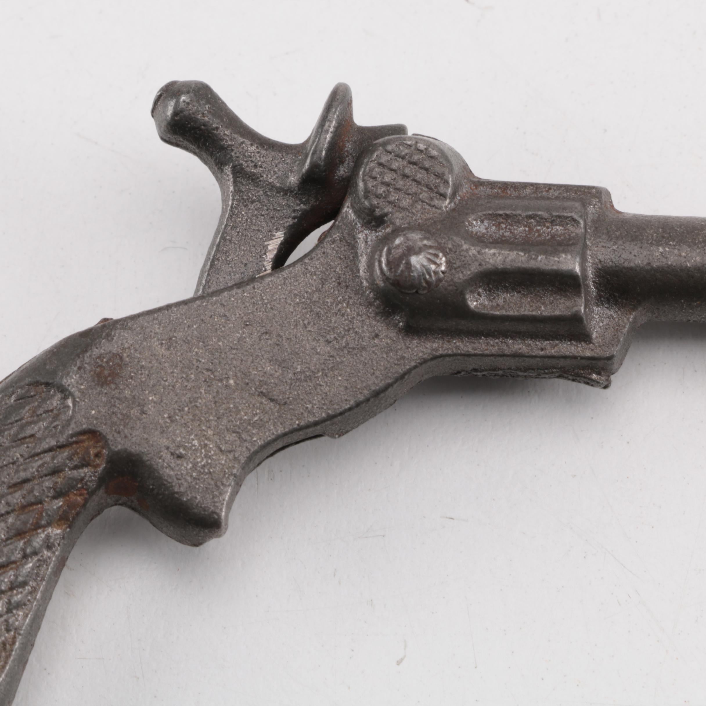 "Pluck", "Pet", "Bronco" and "Jax" Cast Iron Toy Revolvers, Mid-Century ...