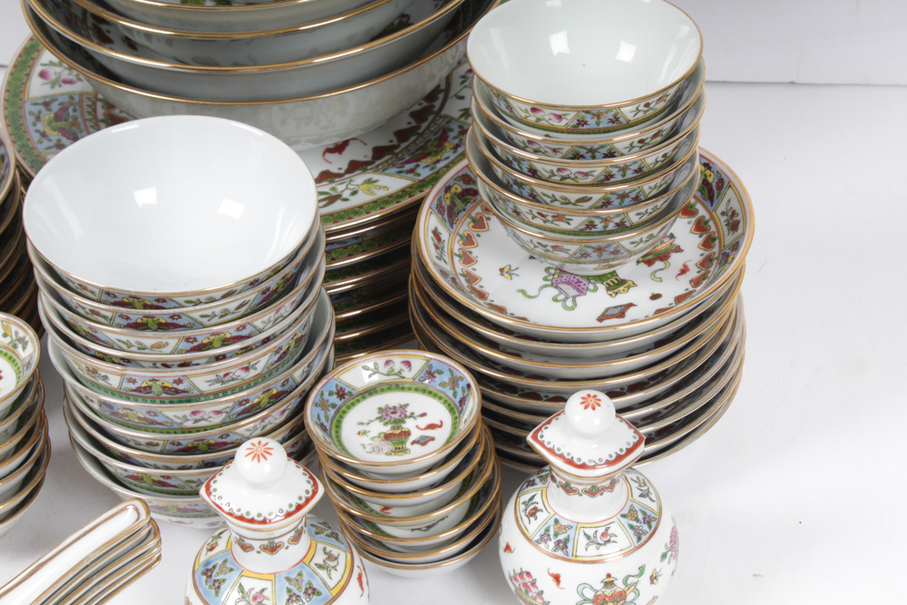 Chinese Hand-Painted Porcelain Tableware | EBTH