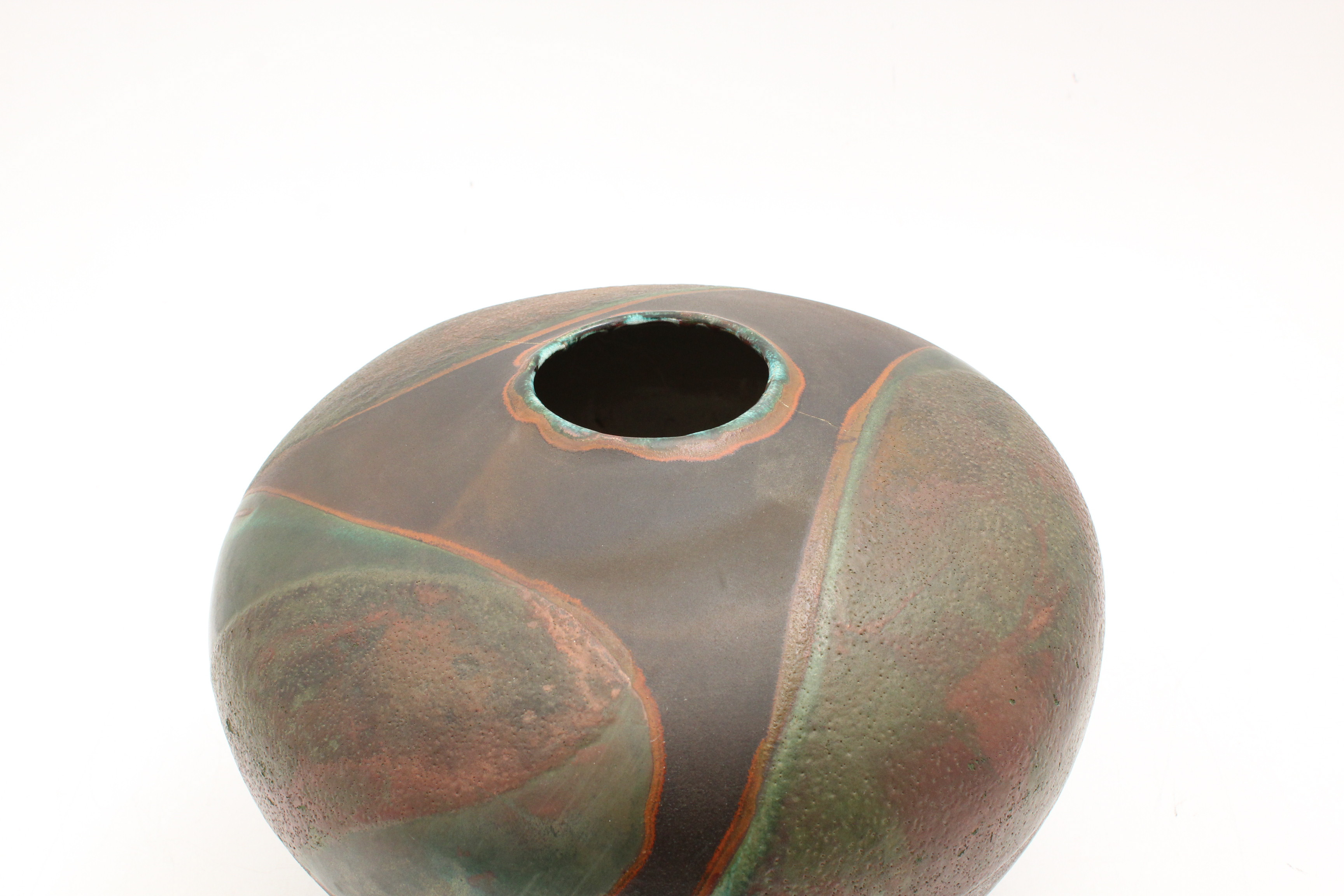 Tony Evans Copper Flashed Raku Stoneware Vase, 1953 | EBTH
