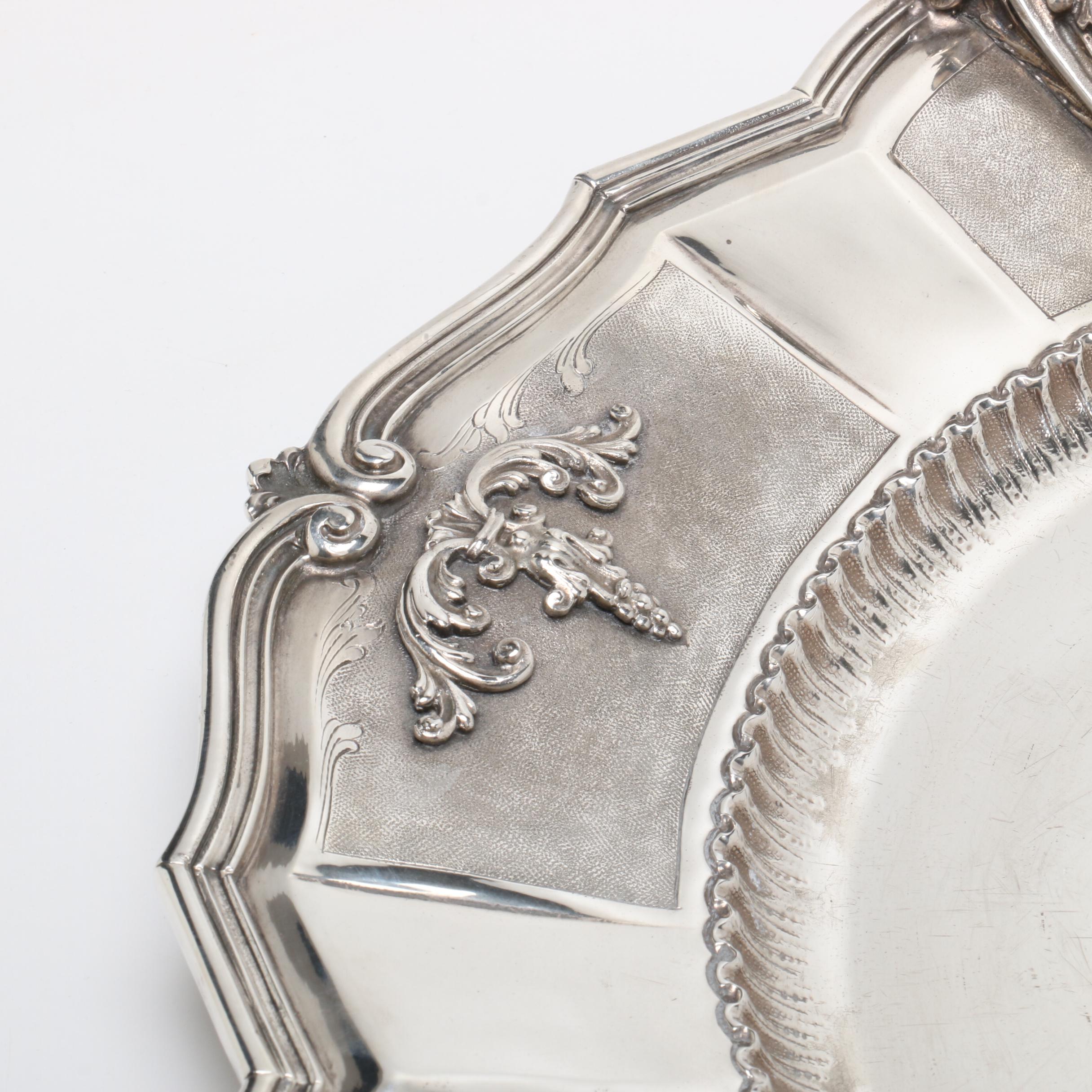 Fassi Arno Italian Rococo Sterling Silver Candelabra and Under Tray ...