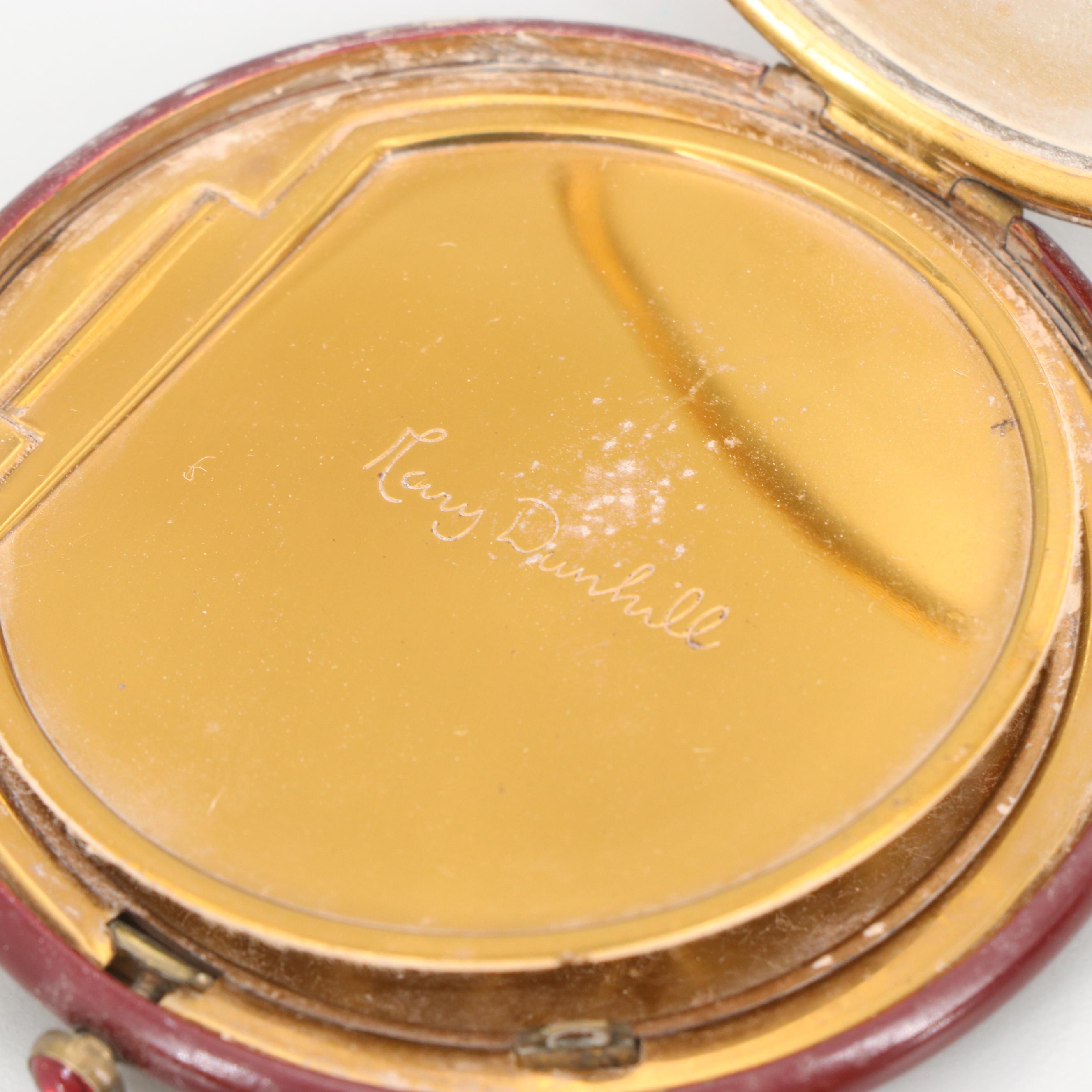Vintage Compacts with Foilback Glass, Glass and Enamel With Mary ...