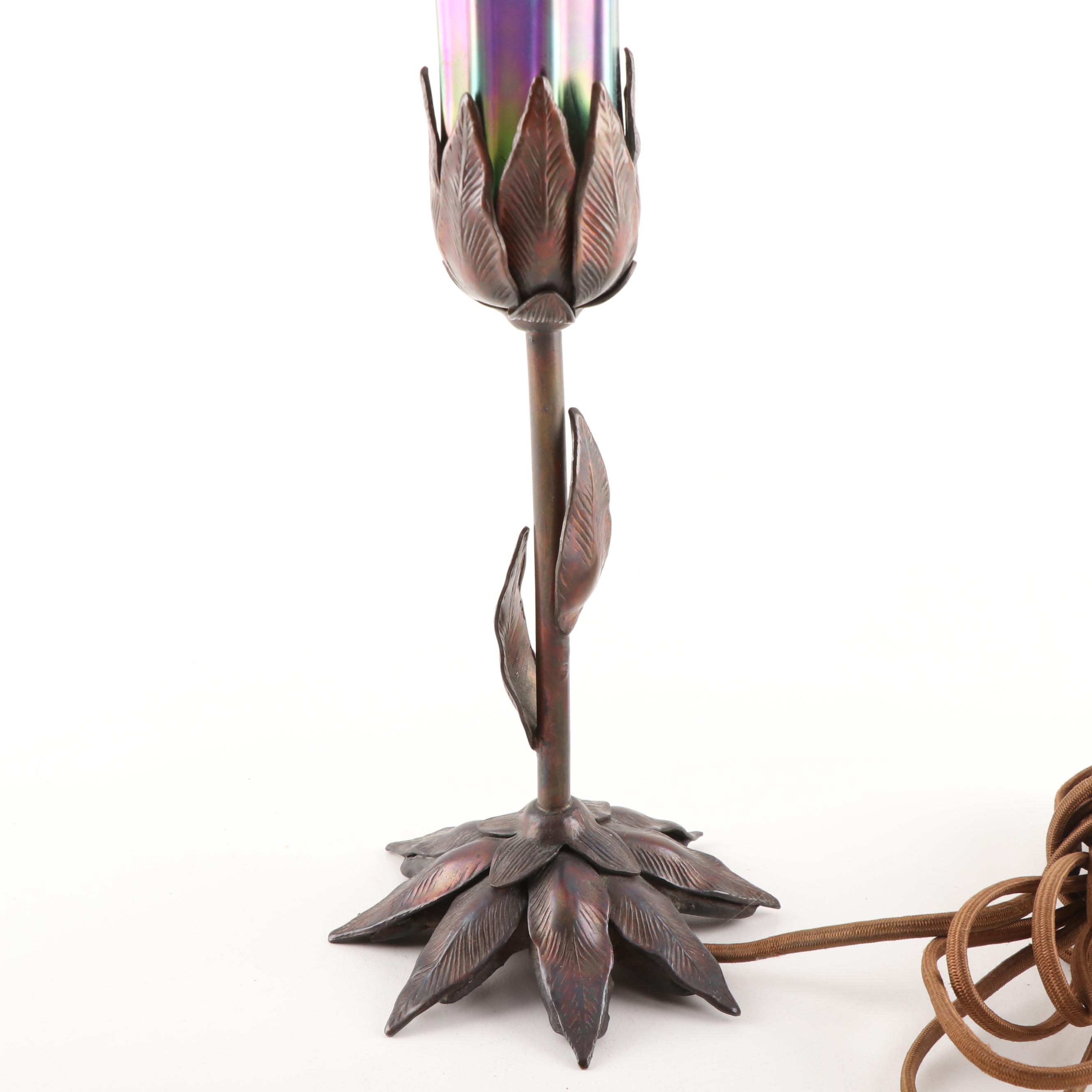 John Cook "Jack In The Pulpit" Art Glass Lamp | EBTH