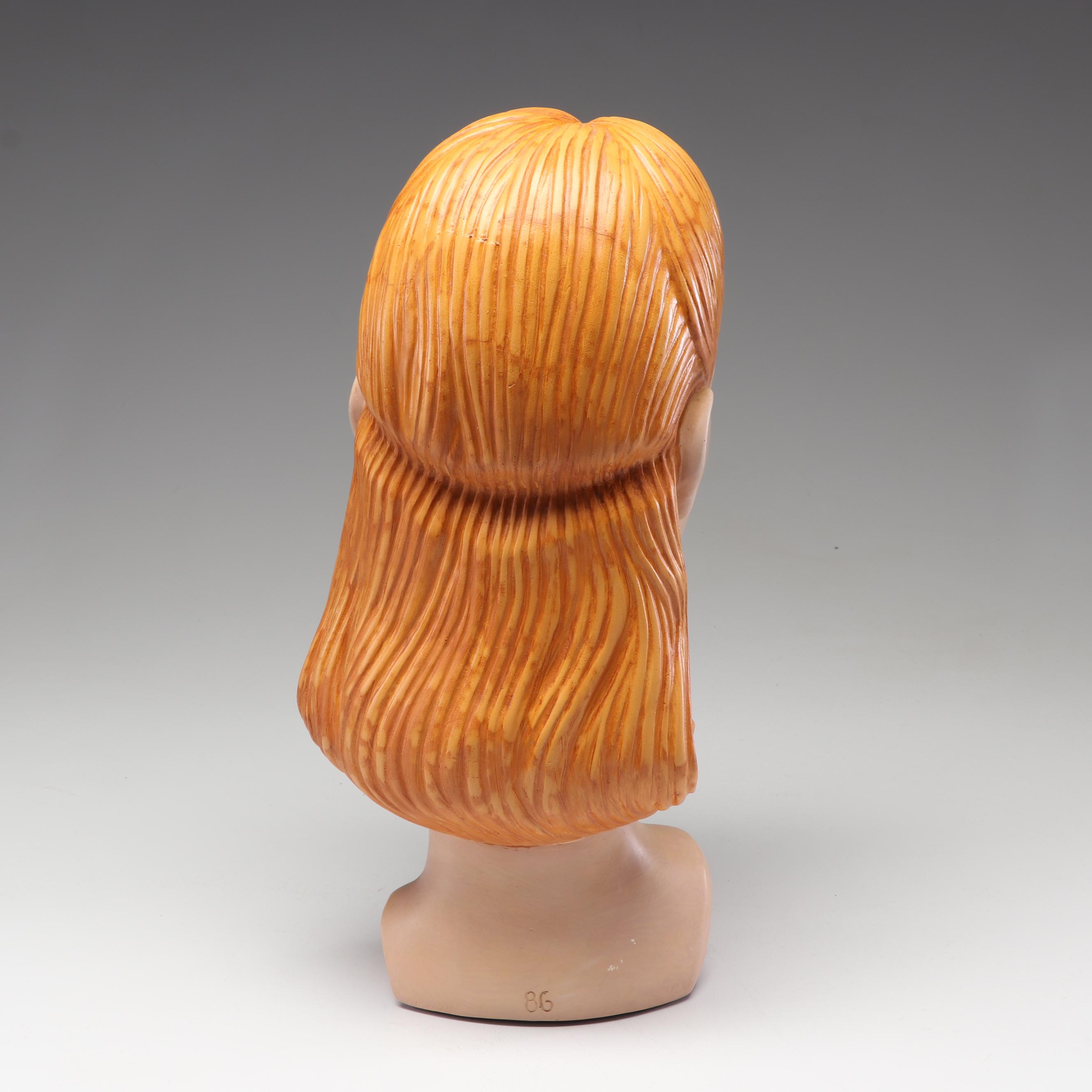 Plaster Female Mannequin Head, Mid-20th Century | EBTH