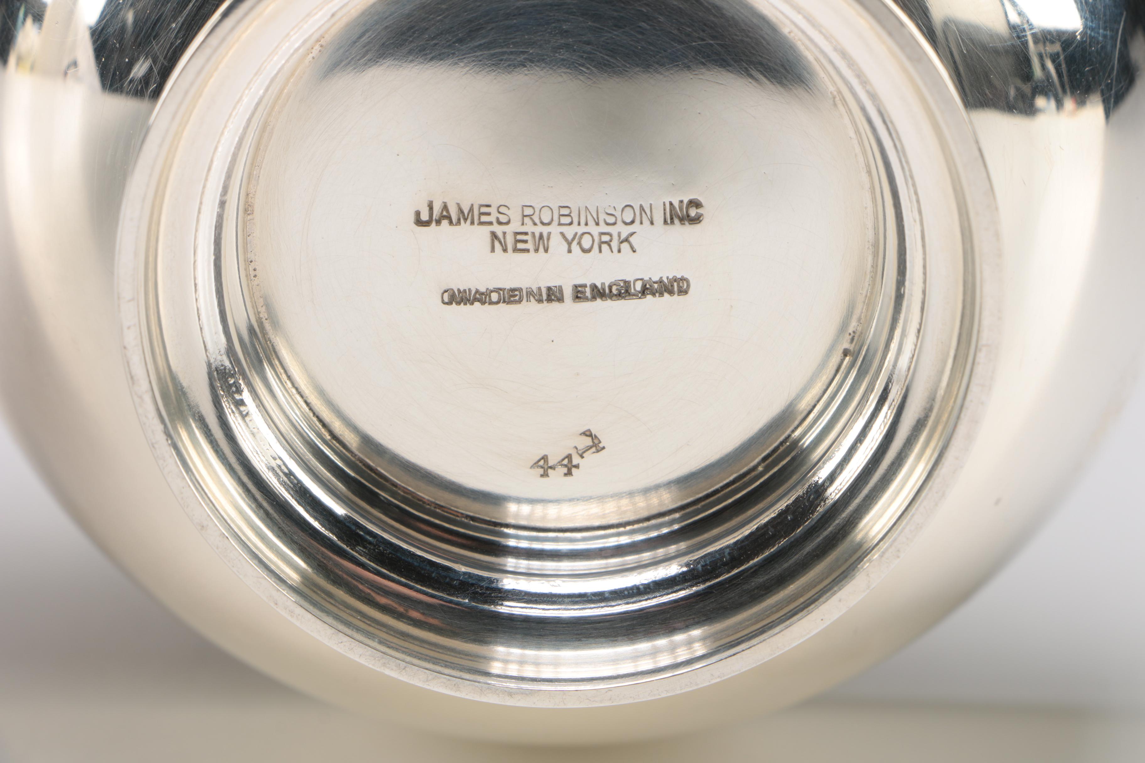 James Robinson Sterling Tea and Coffee Service with Silver Plate Tray ...