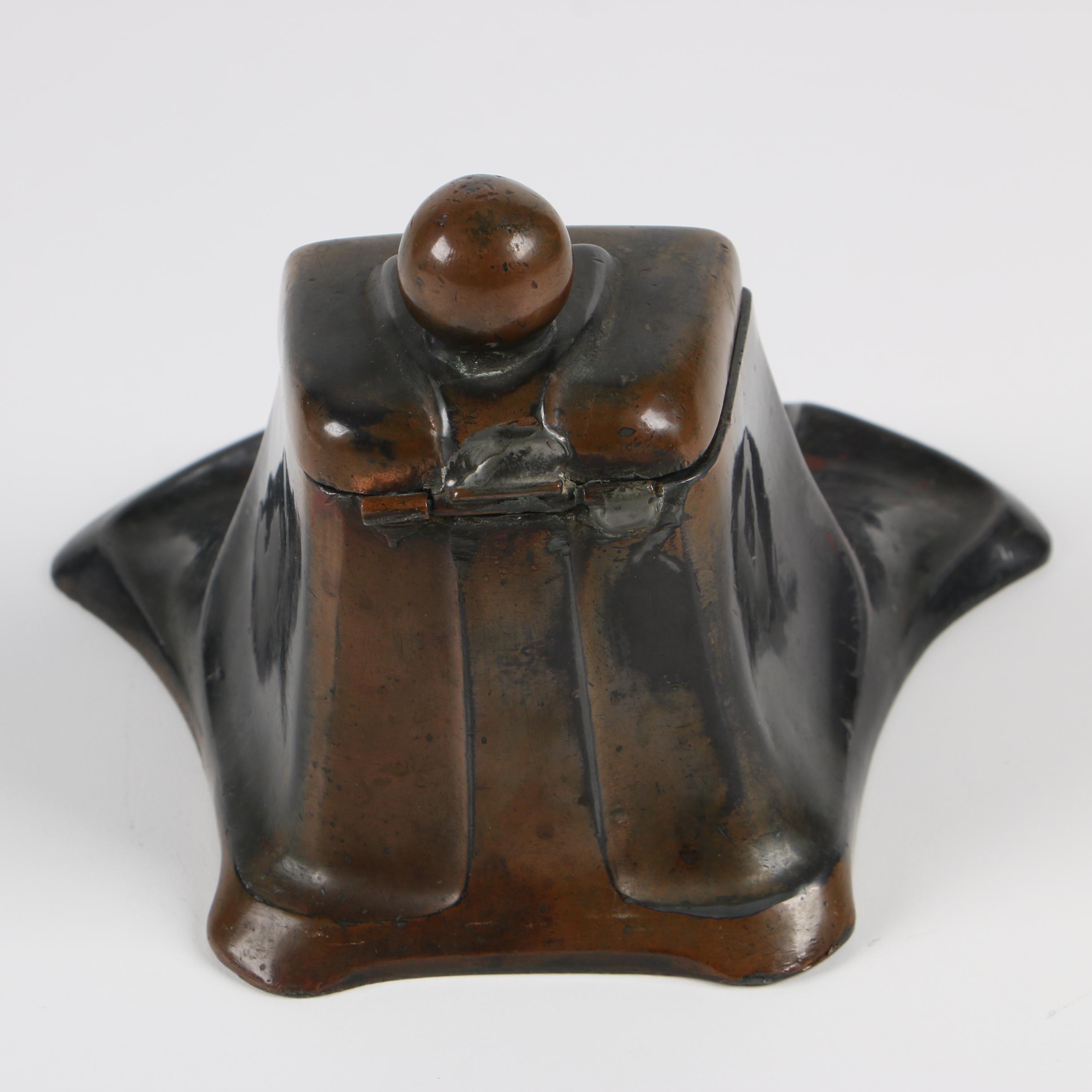Bronze Clad Cast Metal Figural Inkwell, Early 20th Century | EBTH