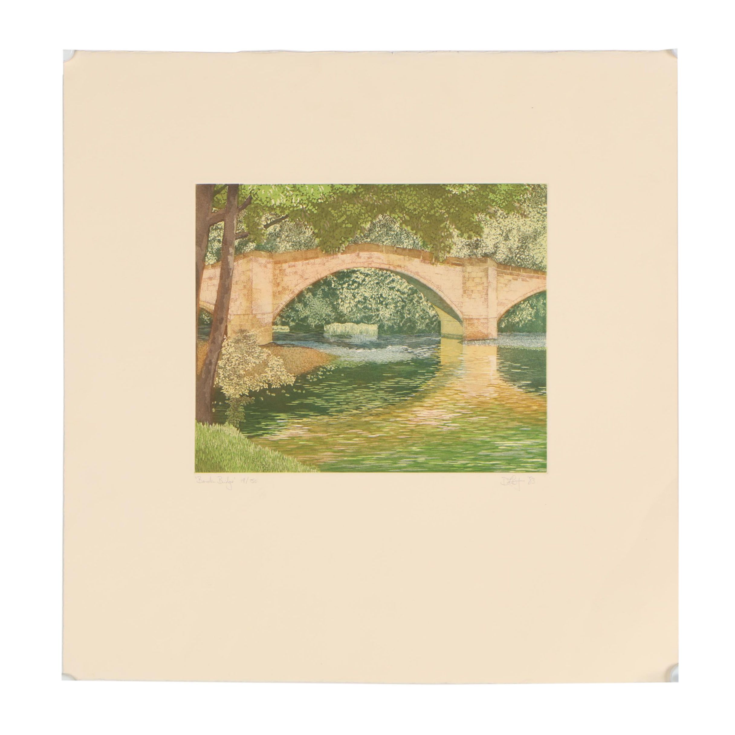 1983 Etching with Aquatint "Bandon Bridge" | EBTH