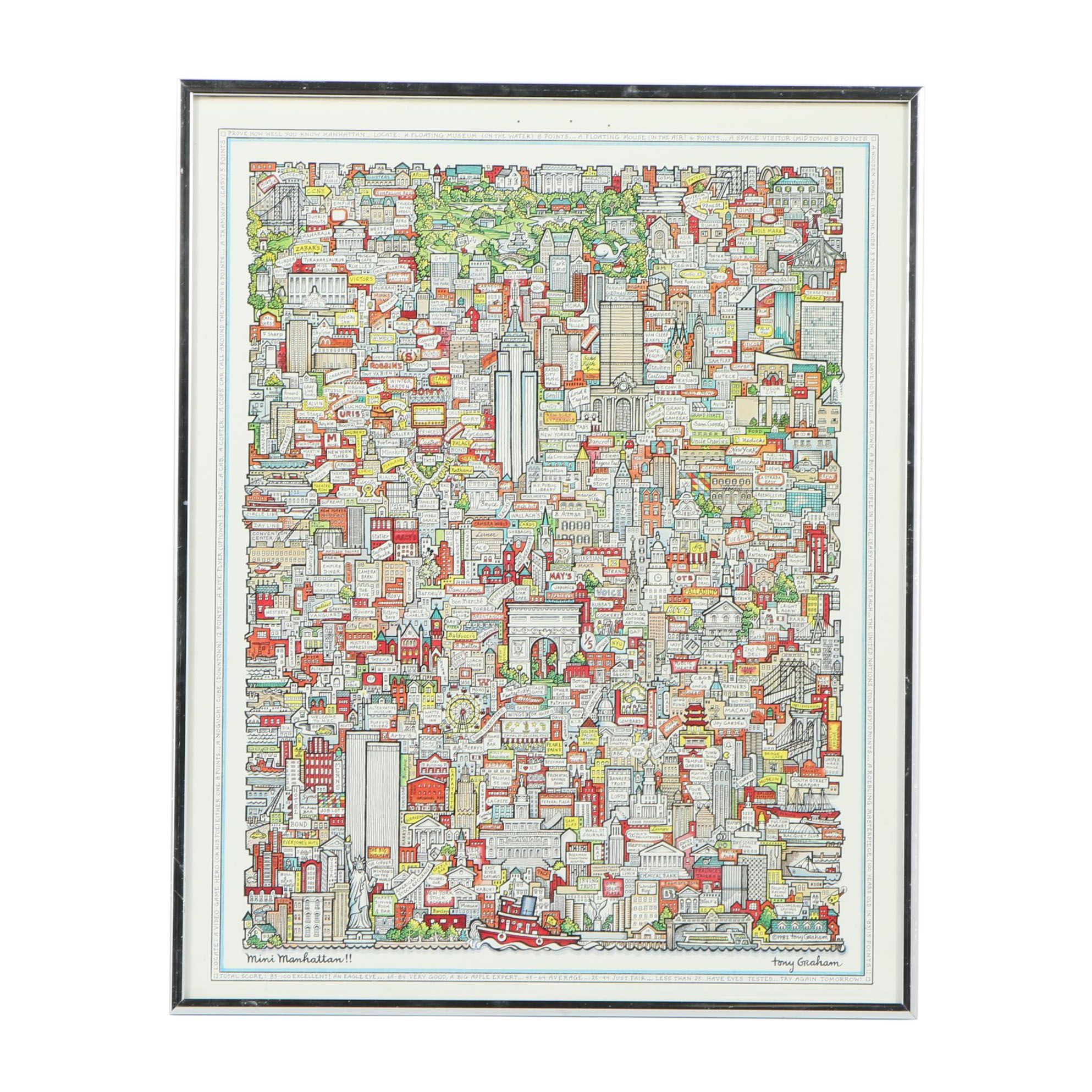 Tony Graham 1982 "Mini Manhattan!!" Map | EBTH