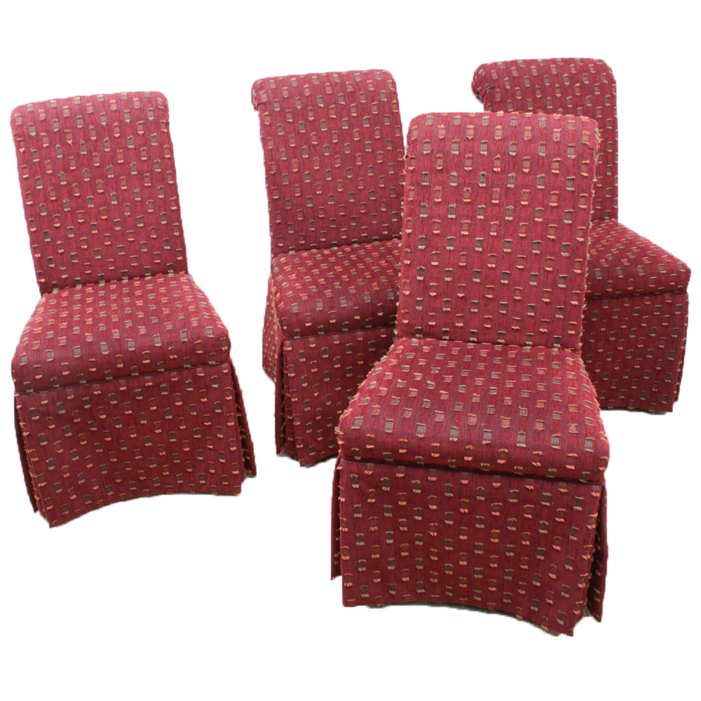 Sherrill Scroll-Back Chenille Chairs | EBTH