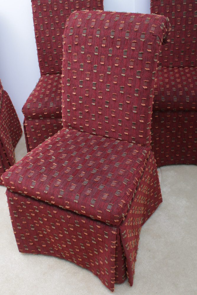 Sherrill Scroll-Back Chenille Chairs | EBTH