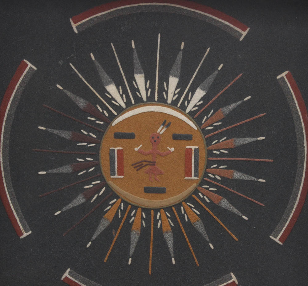 John L. Begay Sand Painting "Sun and Eagle" | EBTH