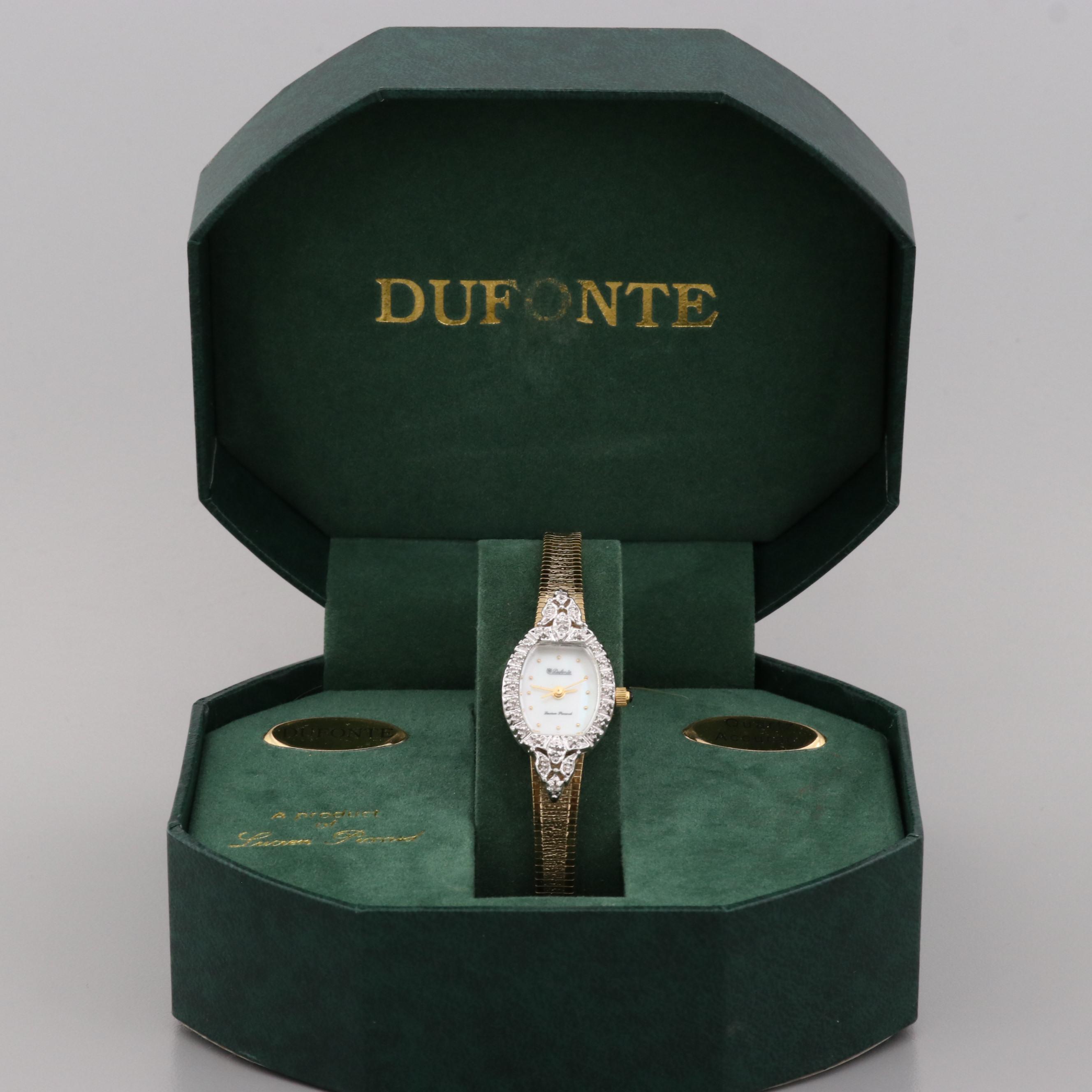 Assorted Gold Tone Quartz Wristwatches with Diamonds Featuring Dufonte ...