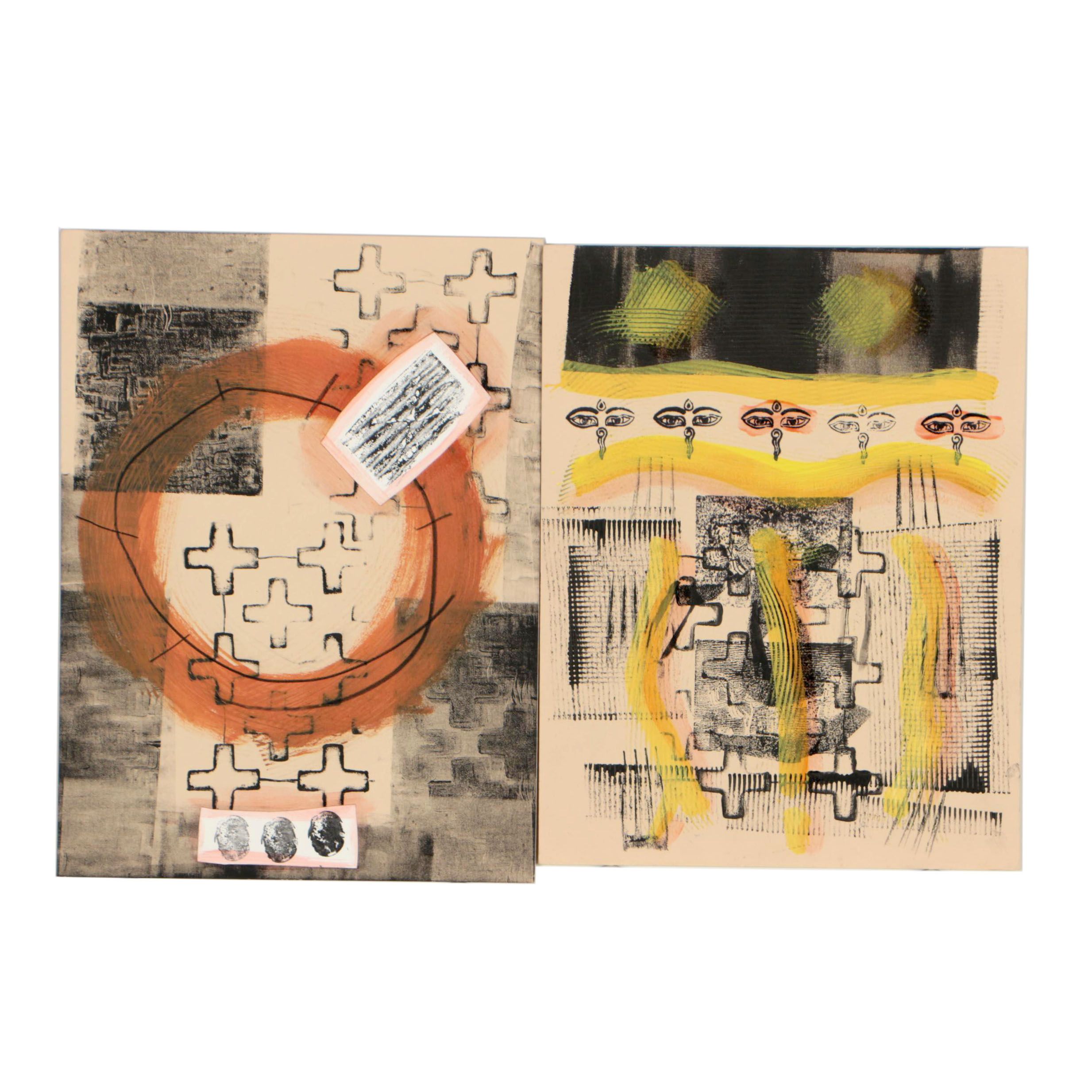 Merle Rosen 2006 Embellished Collagraphs | EBTH