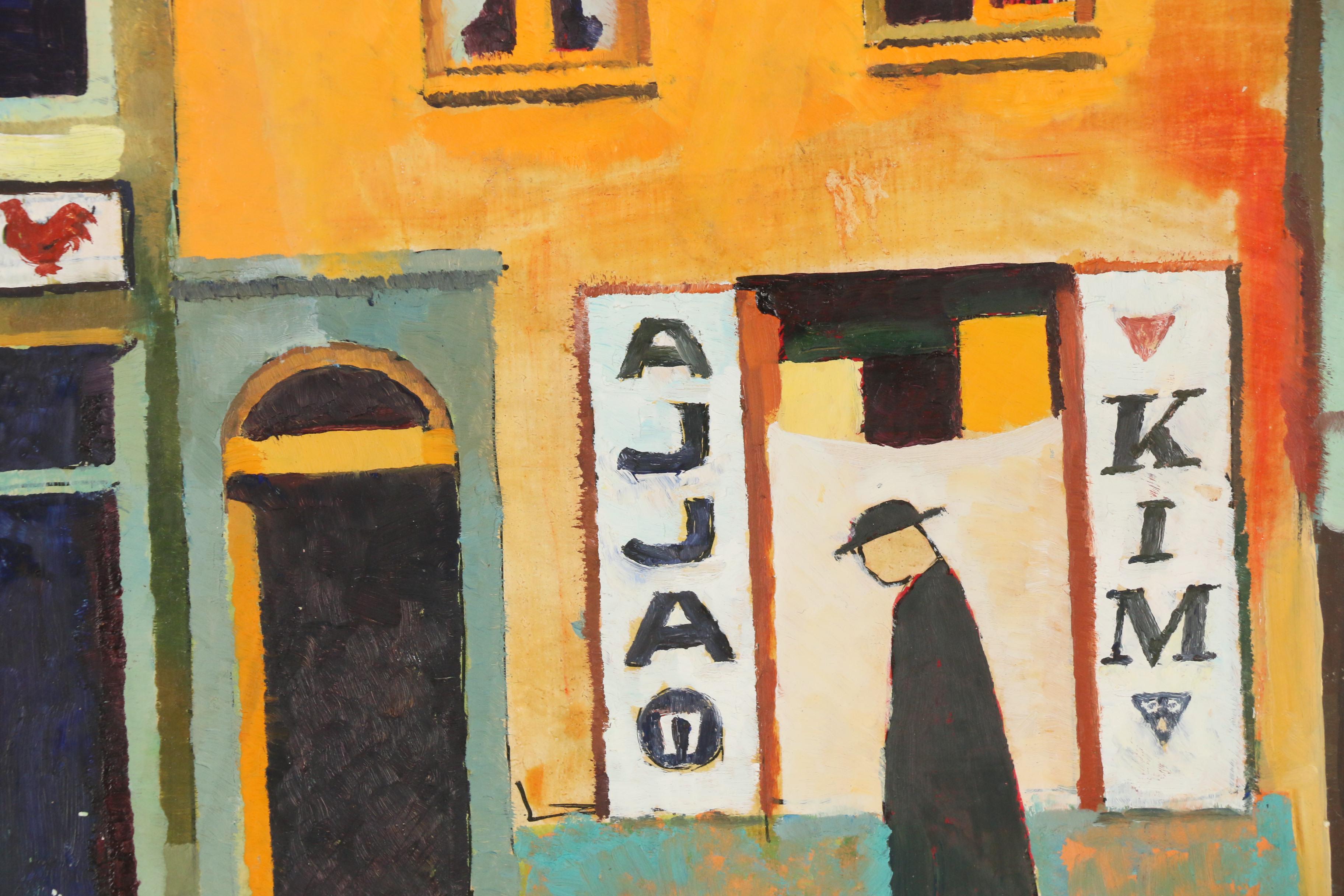 Yvonne Twining Humber Acrylic Painting "Street in Brussels" | EBTH