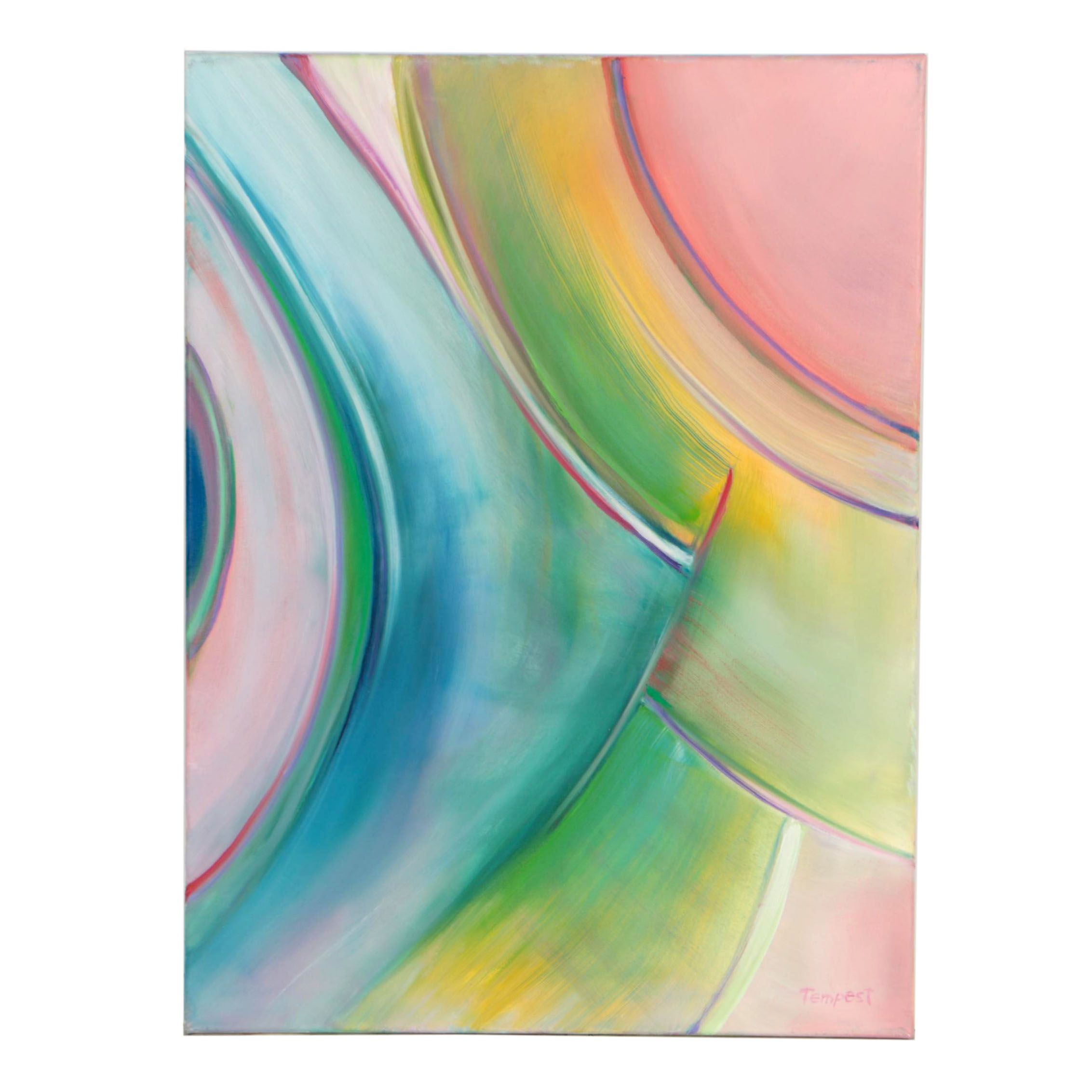 Husidio John Tempest Abstract Oil Painting "Coral Reef" | EBTH