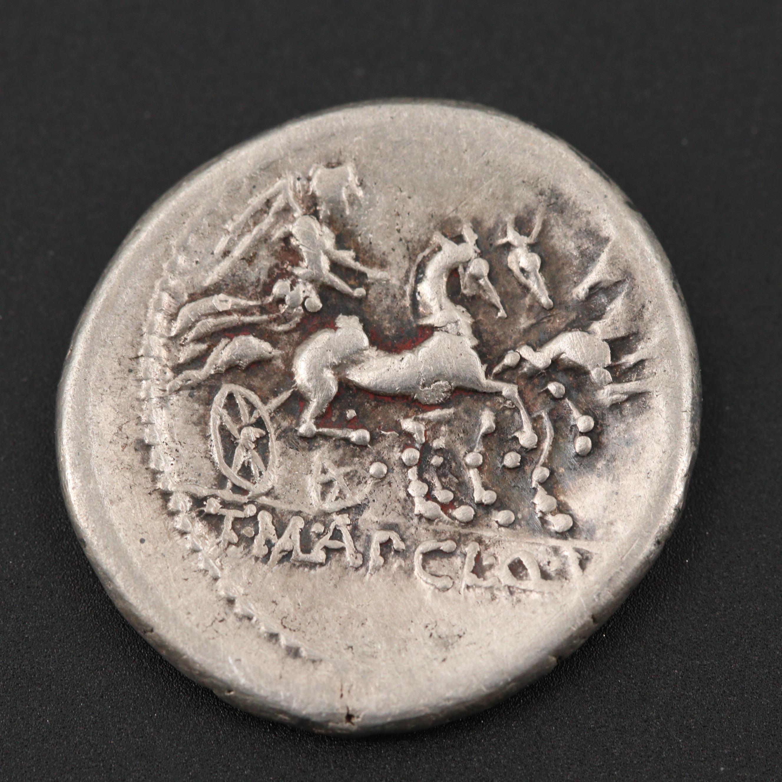 Ancient Roman Republic Clodius AR Denarius, Circa 111-110 BC | EBTH